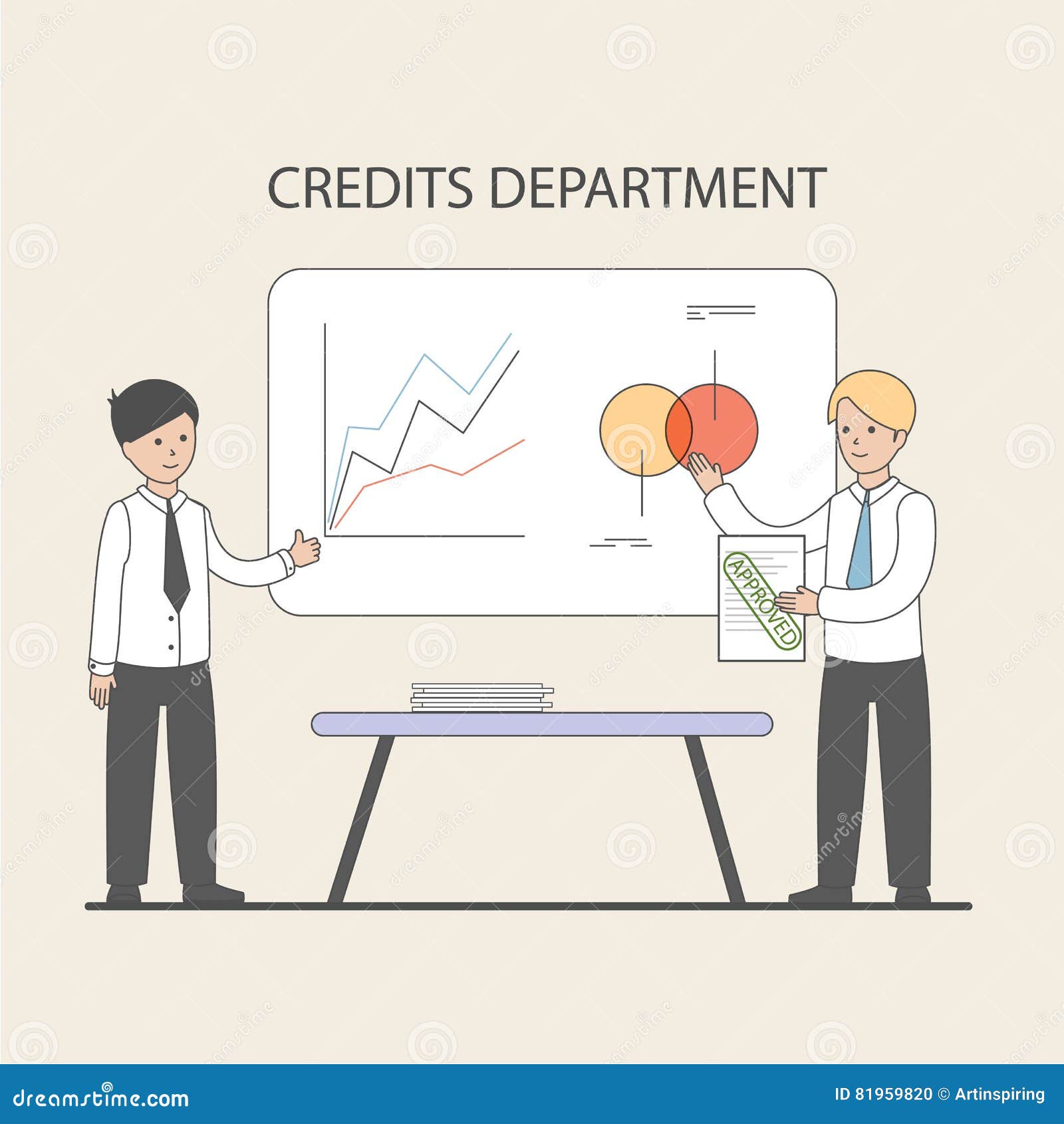 Credits Department Concept. Stock Vector - Illustration of business ...