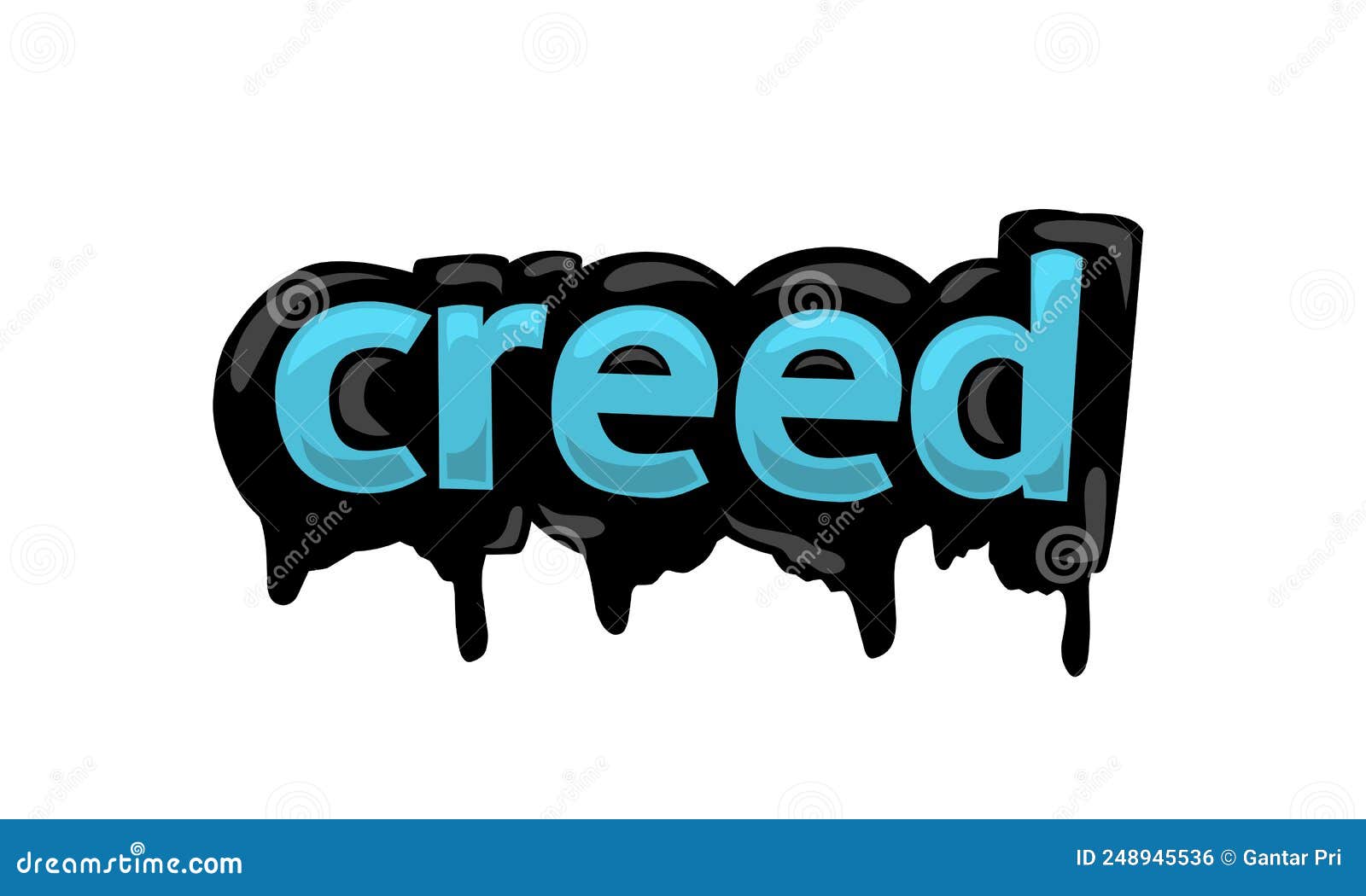 CREED Writing Vector Design On White Background Royalty-Free Stock ...