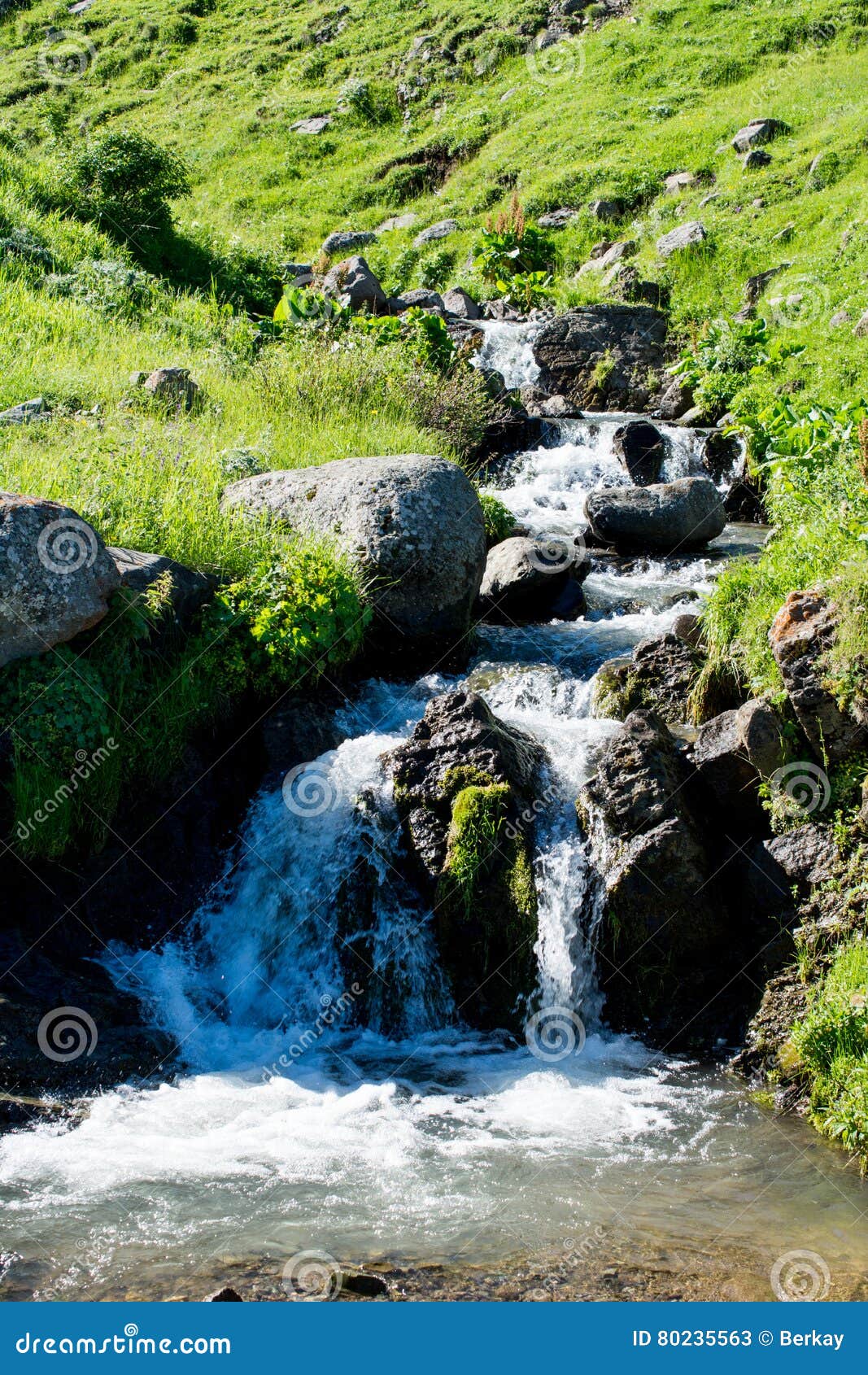 Creek Flowing through Rocks Stock Image - Image of creeks, river: 80235563
