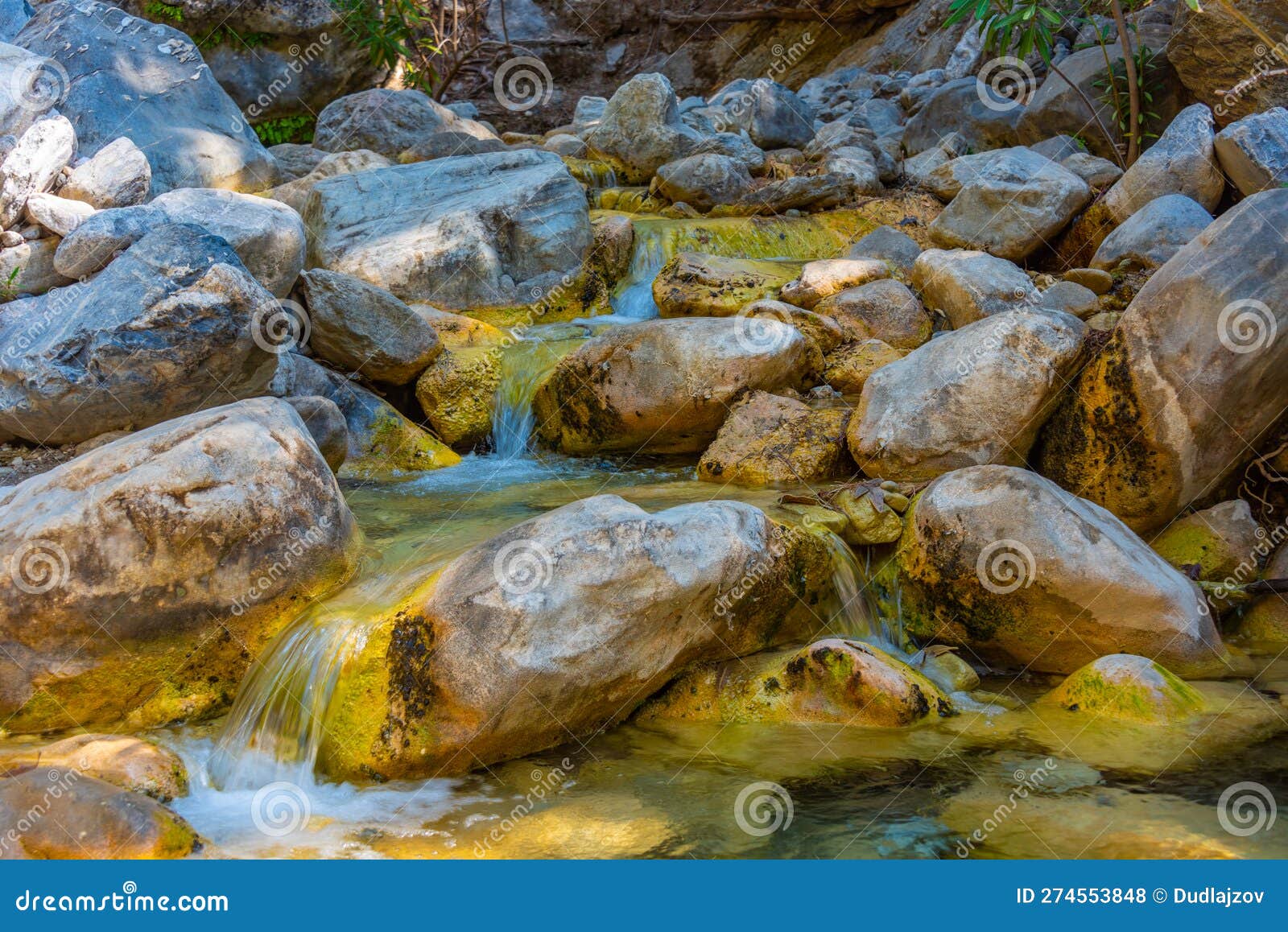 Creek at Samaria Gorge at Greek Island Crete Stock Photo - Image of ...