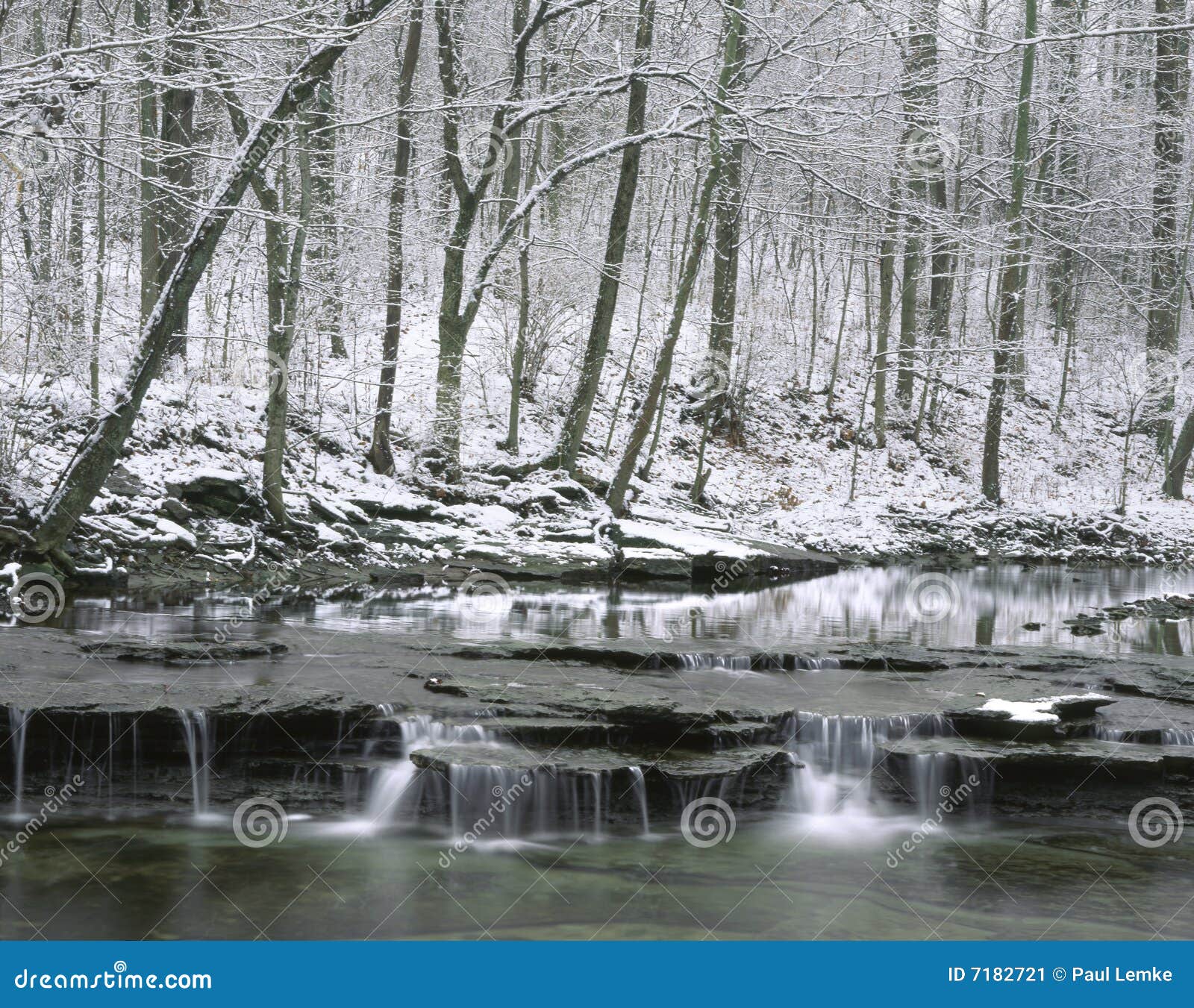 Creek in Winter, Ohio stock image. Image of horizontal - 7182721