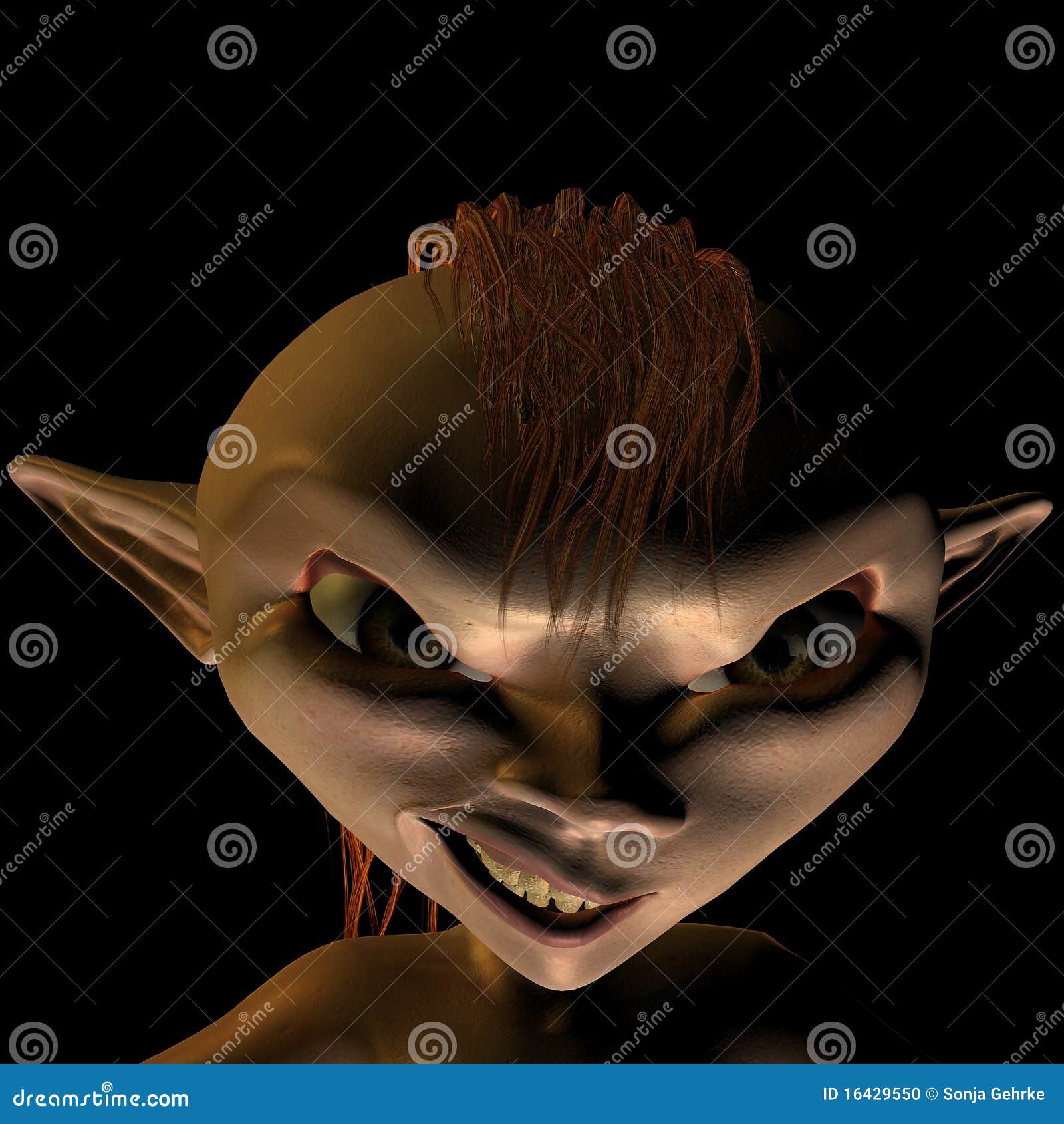 Creepy stock illustration. Illustration of fantasy, dwarf - 16429550