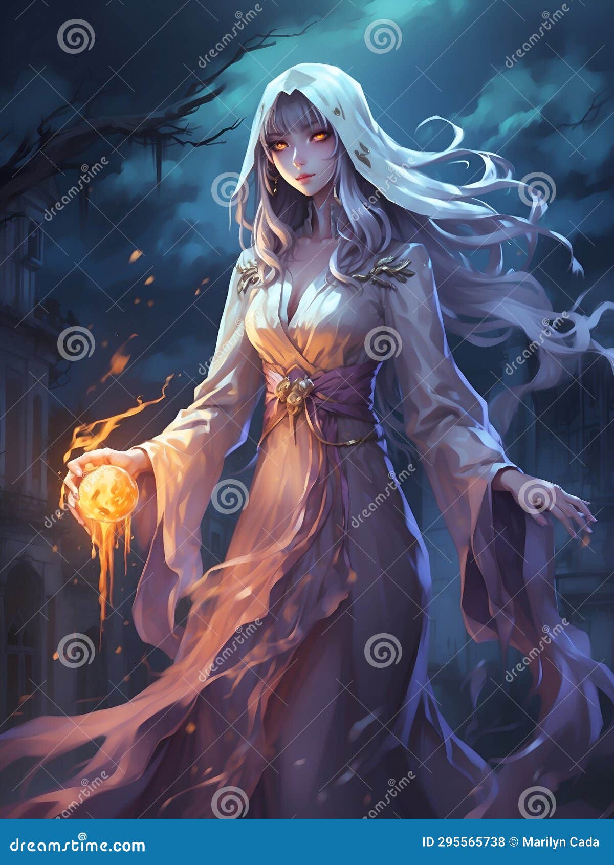 Creepy Banshee Illustration Spine-chilling Banshee Digital Art ...