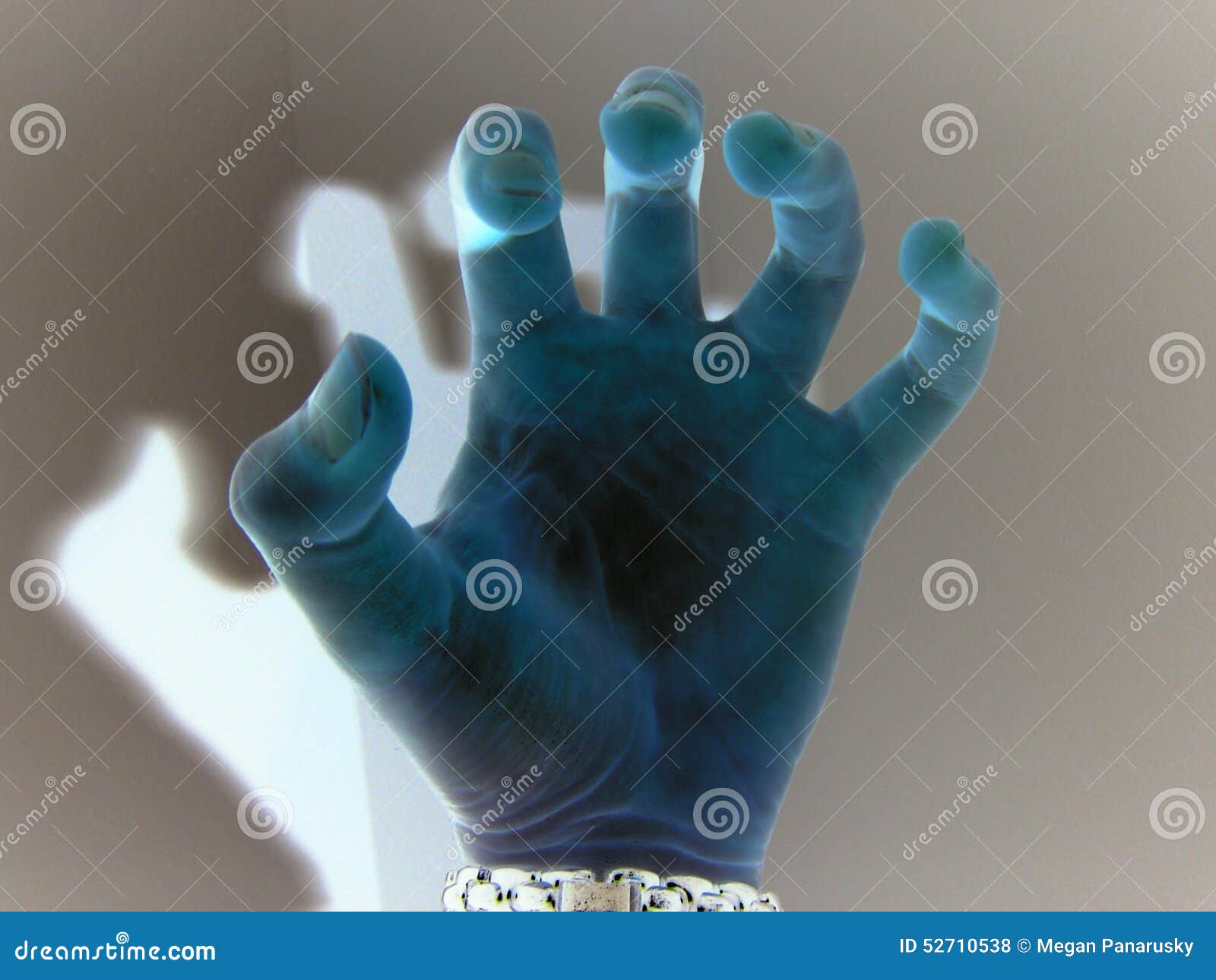 Creepy Blue Hand stock photo. Image of blue, phosphorescent - 52710538