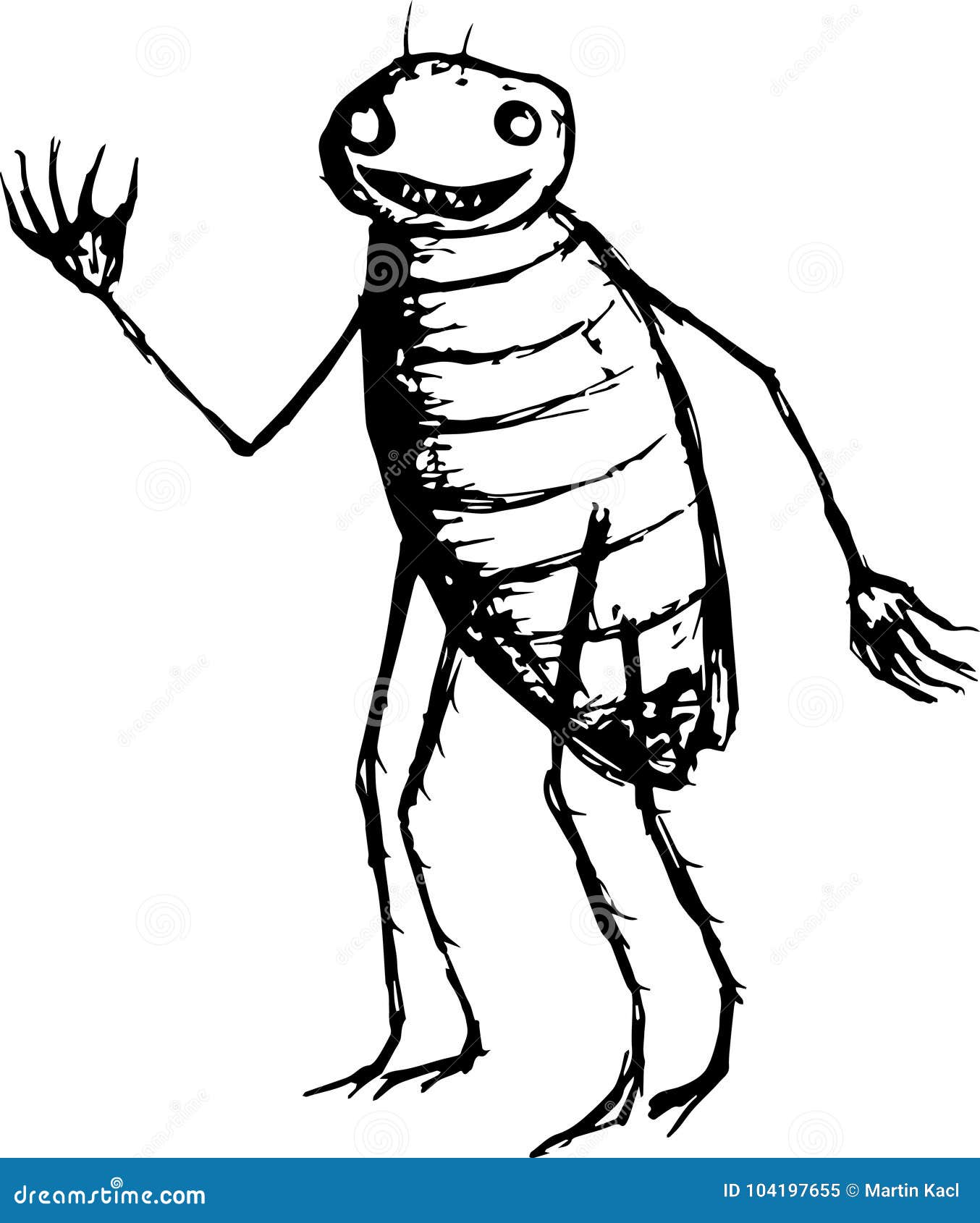 Creepy Bug Illustration stock vector. Illustration of spooky - 104197655