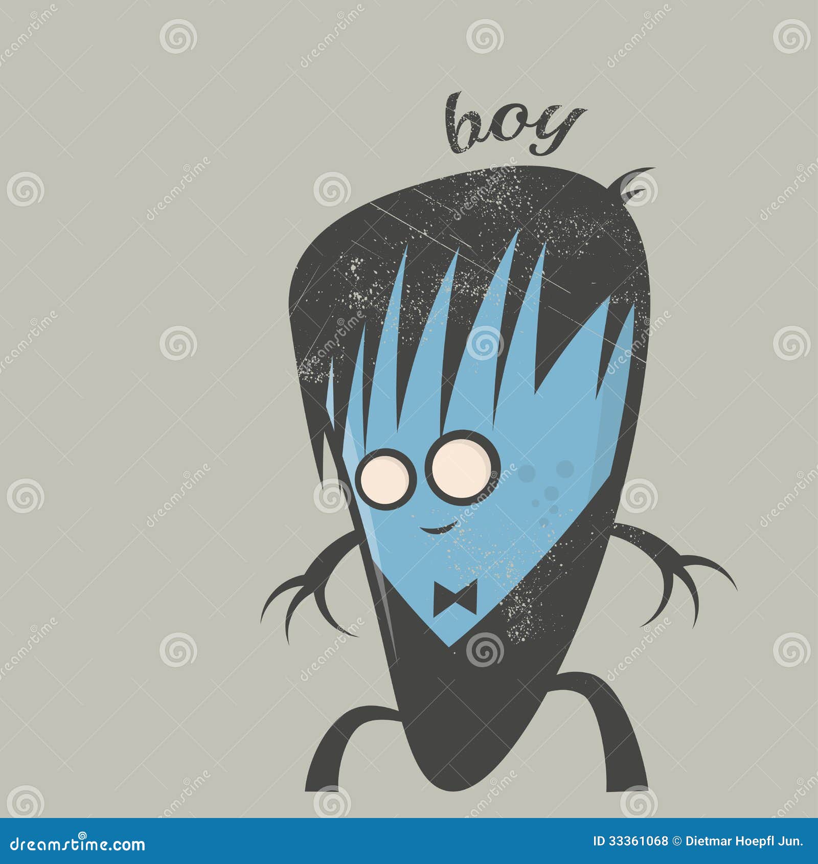Creepy cartoon boy stock vector. Illustration of fantasy - 33361068