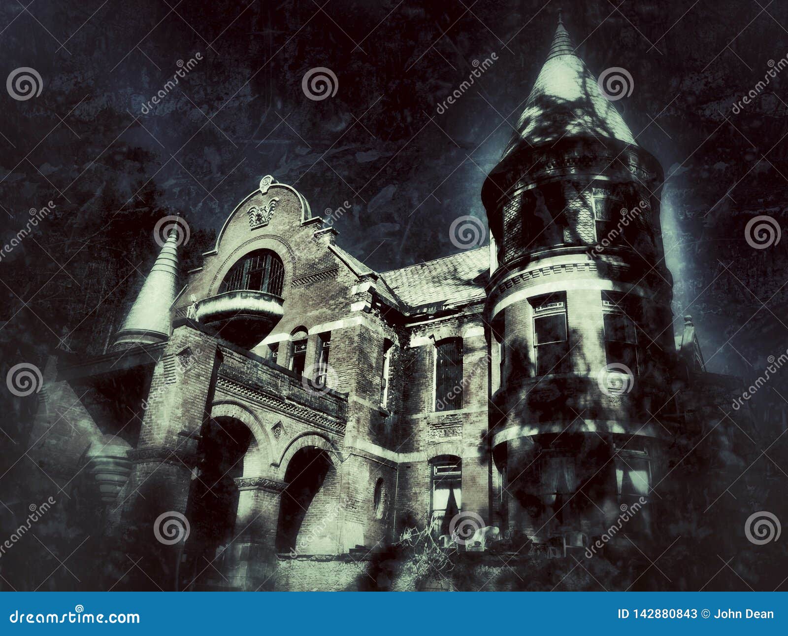 Creepy Castle stock image. Image of creepy, castle, haunted - 142880843