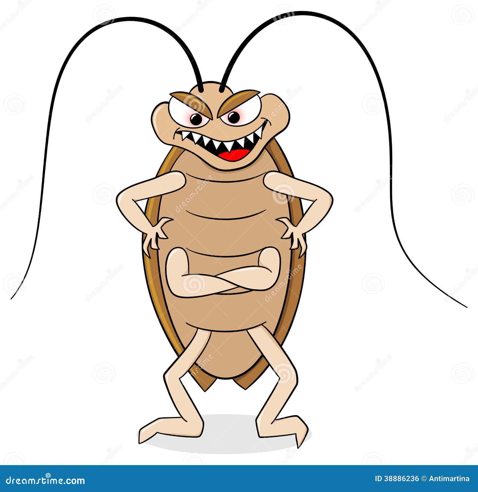 Creepy Cockroach Vector Illustration | CartoonDealer.com #38886236