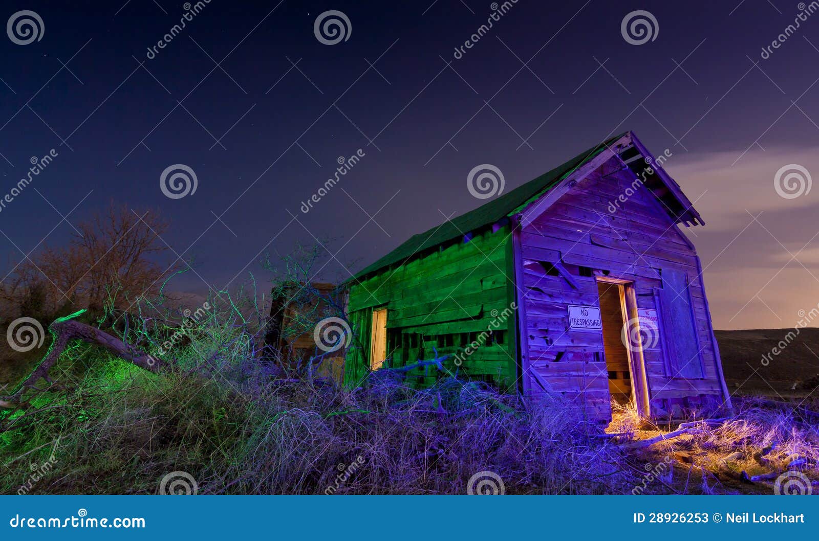 Creepy Colorful Shack stock image. Image of doorway, fading - 28926253