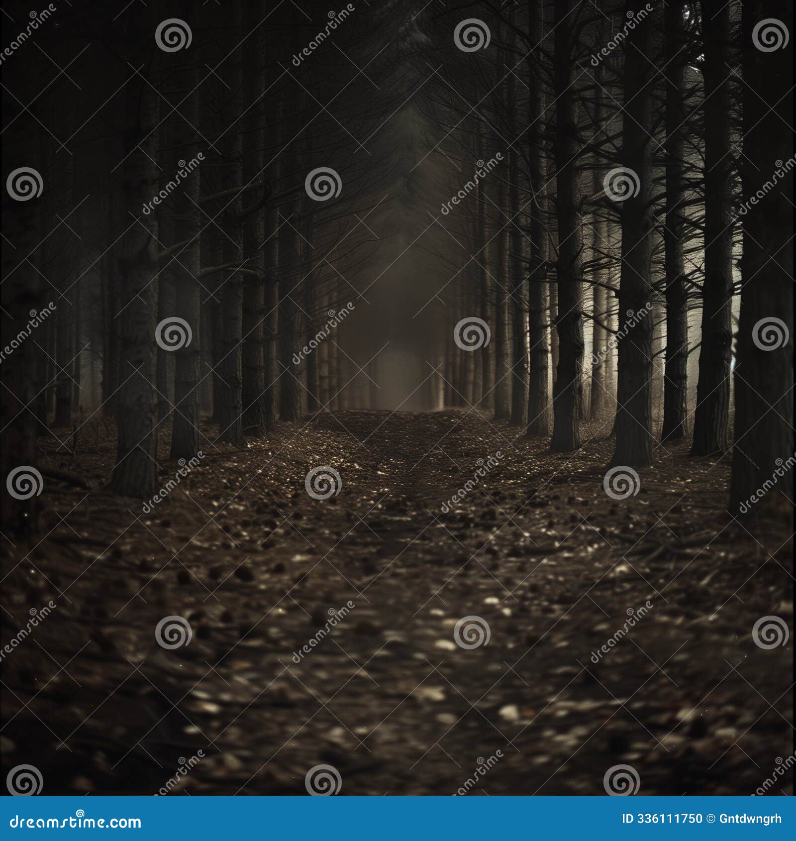 Creepy, Dark Forest. AI Generated Royalty-Free Stock Photo ...