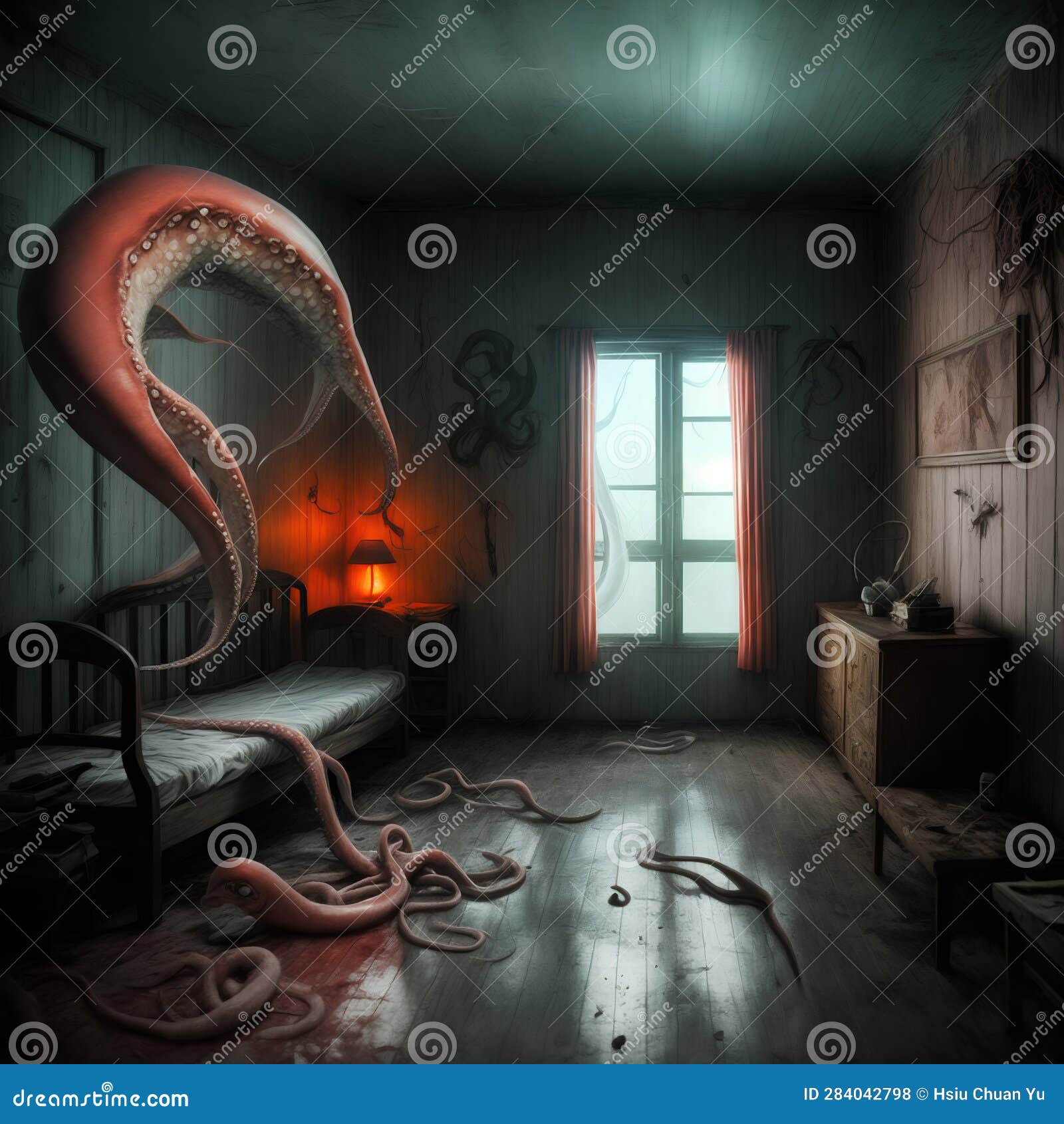 Creepy Bedroom Mirror: Dark, Photorealistic Portraiture With Hidden ...
