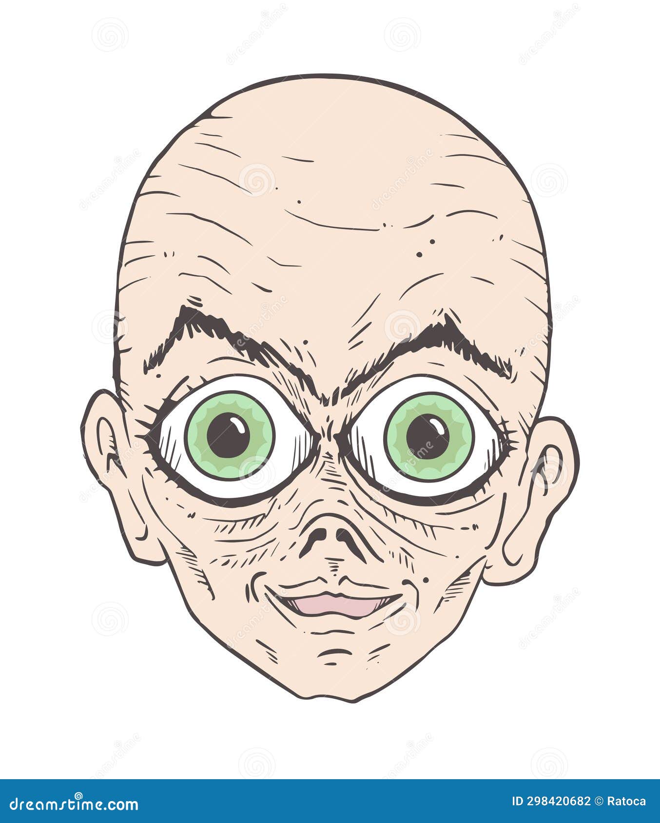 Creepy face draw stock vector. Illustration of people - 298420682