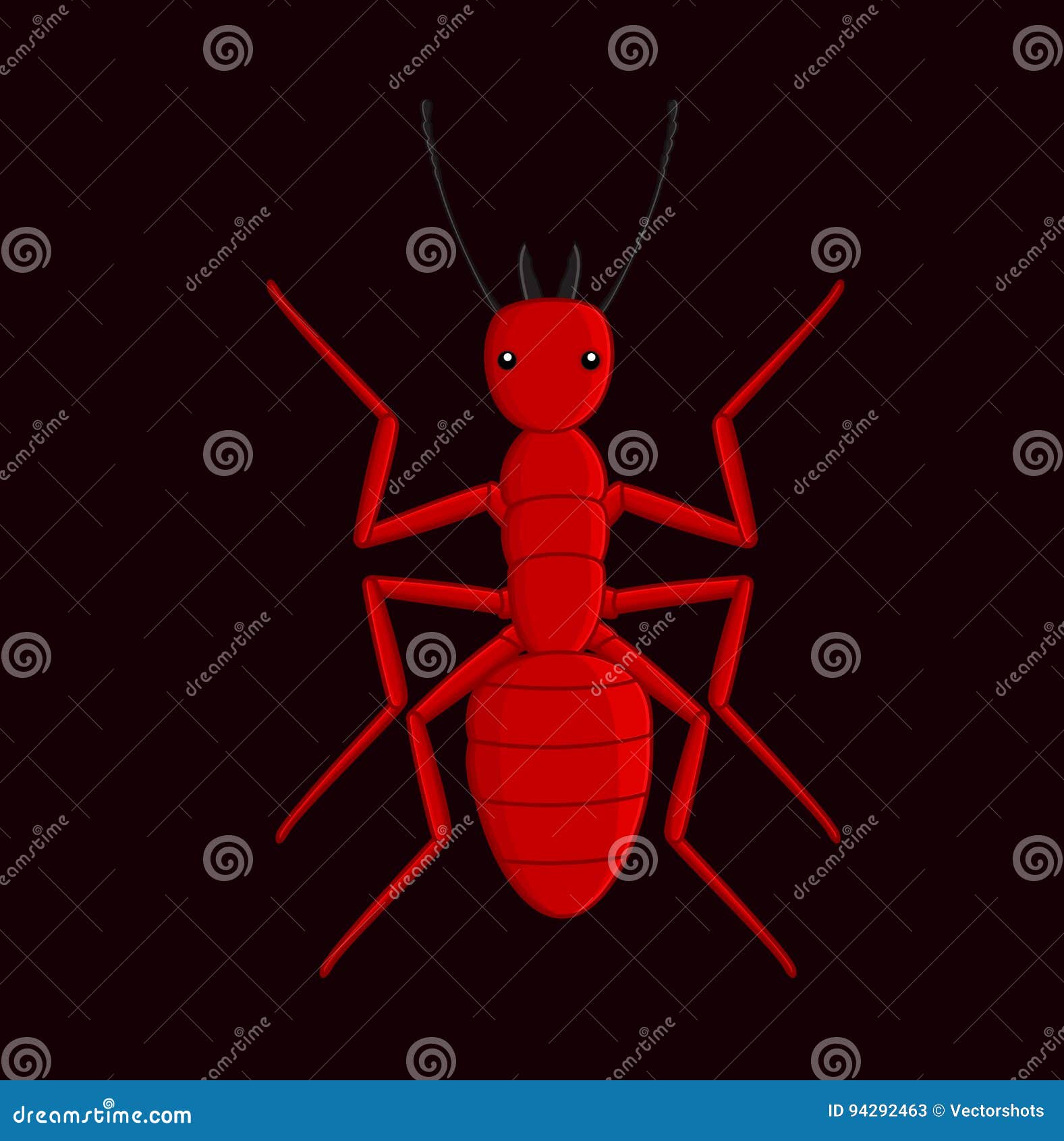 Creepy Fire Ant stock vector. Illustration of fire, germ - 94292463
