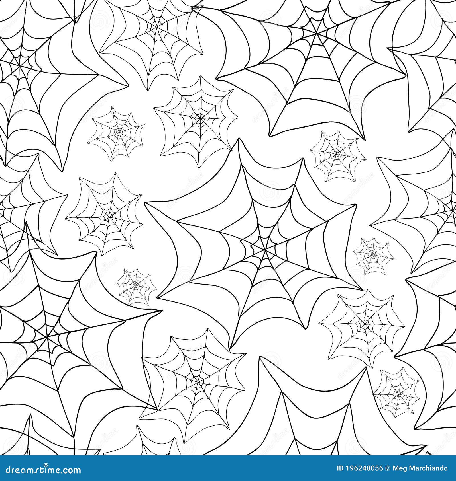 Creepy Fun Spider Webs Vector Repeat Pattern Stock Vector ...