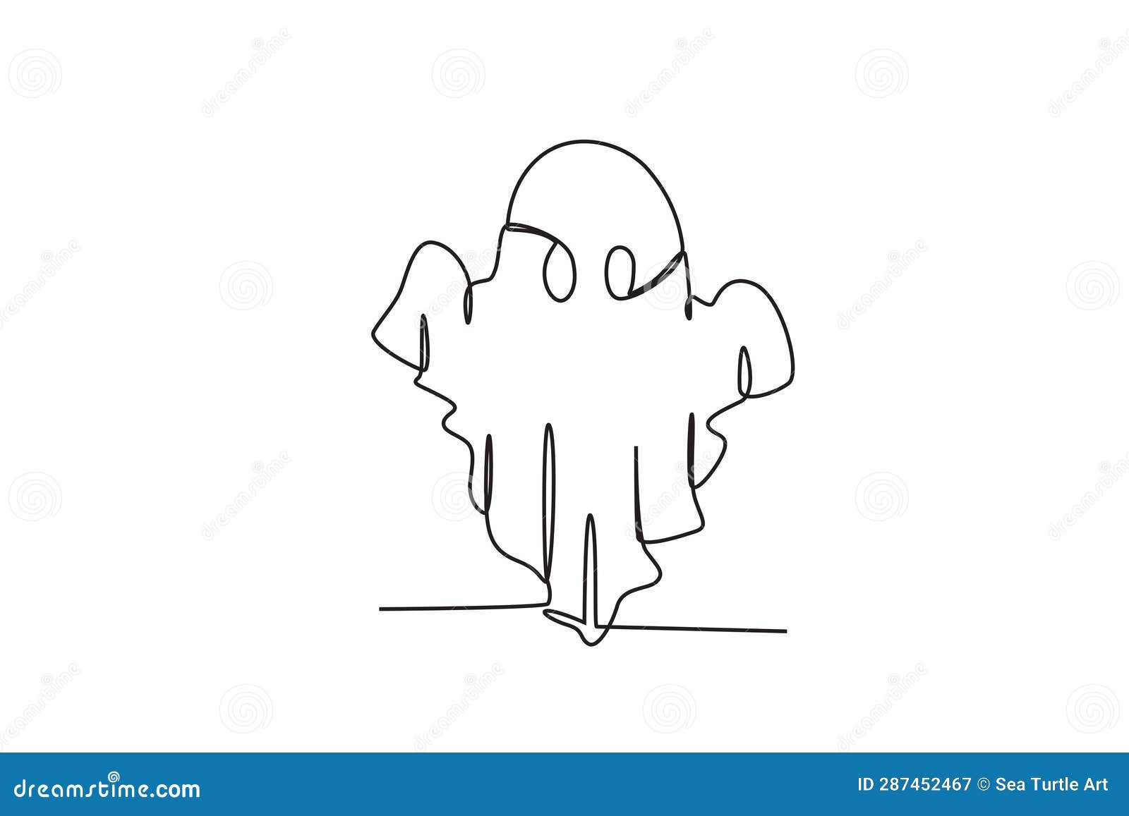 A Creepy Ghost Illustration Stock Vector - Illustration of face, fear ...