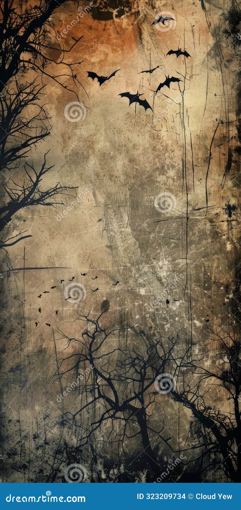 Creepy Halloween Texture Background Stock Illustration - Illustration ...
