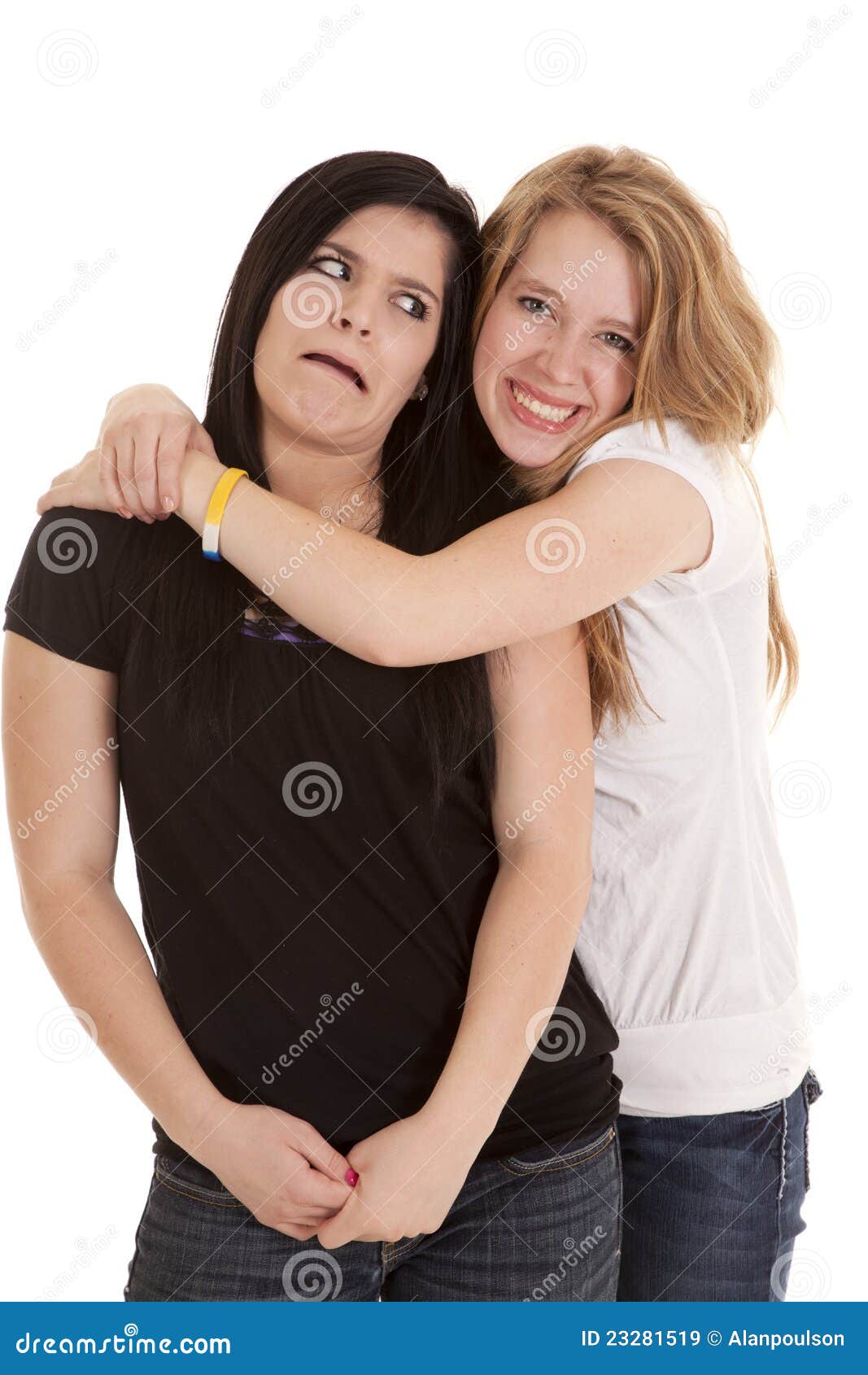 Creepy hug stock image. Image of friends, isolated, beautiful - 23281519
