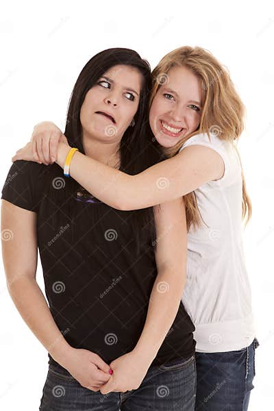 Creepy hug stock image. Image of friends, isolated, beautiful - 23281519
