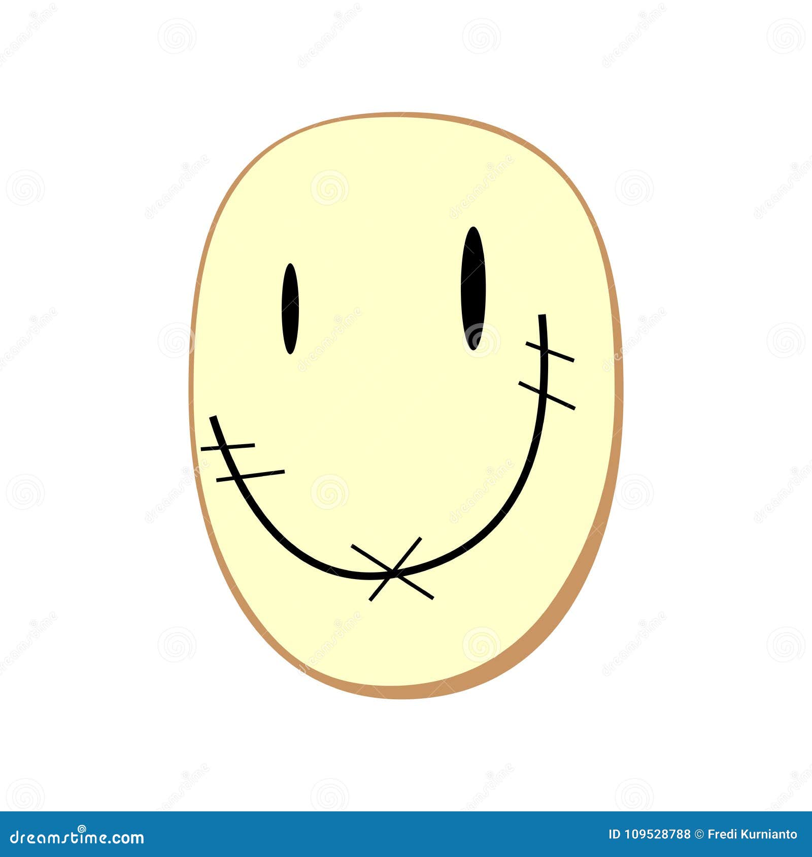 Unknown face smile stock vector. Illustration of scream - 109528788