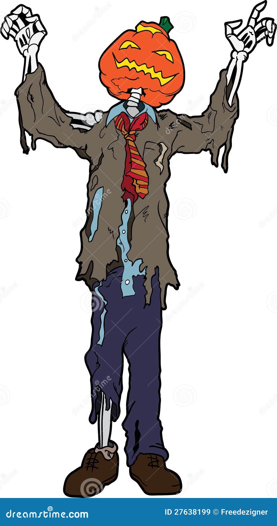 Creepy Jack stock vector. Illustration of zombie, lantern - 27638199