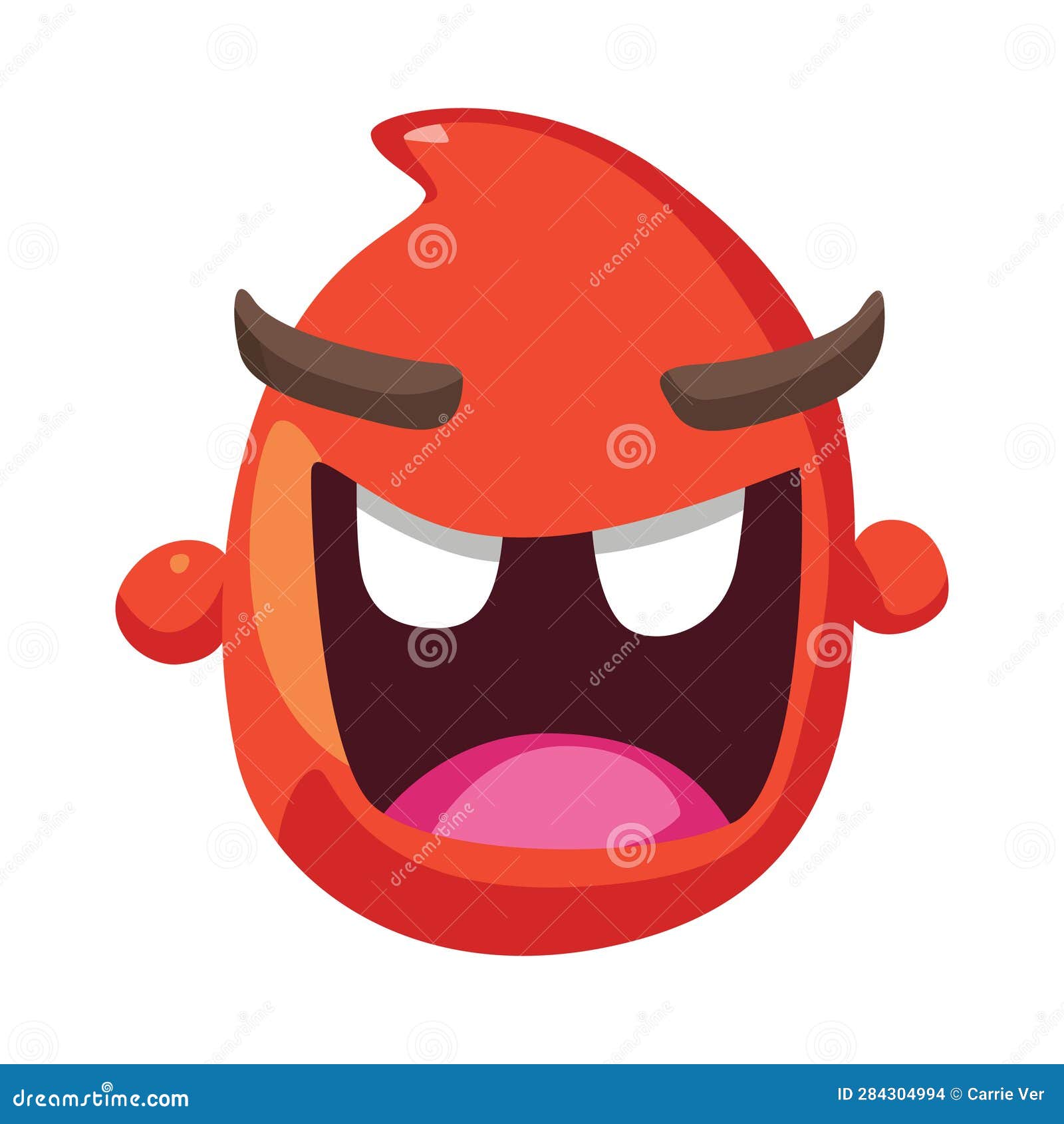Creepy Laughing Cartoon Vector Design Stock Vector - Illustration of ...