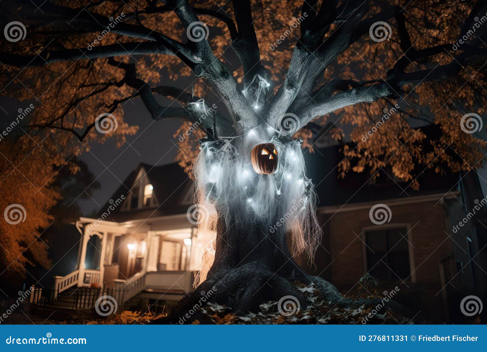 A Creepy Looking Tree with a Scary Face on it. AI Generative Image ...