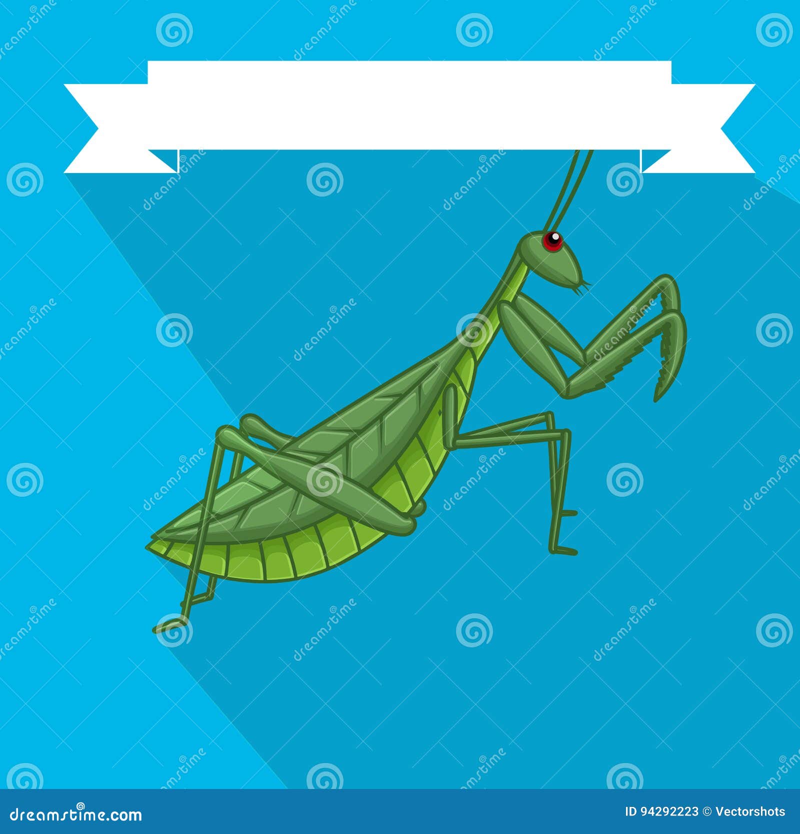 Mantis Insect Cartoon Illustration | CartoonDealer.com #38931421