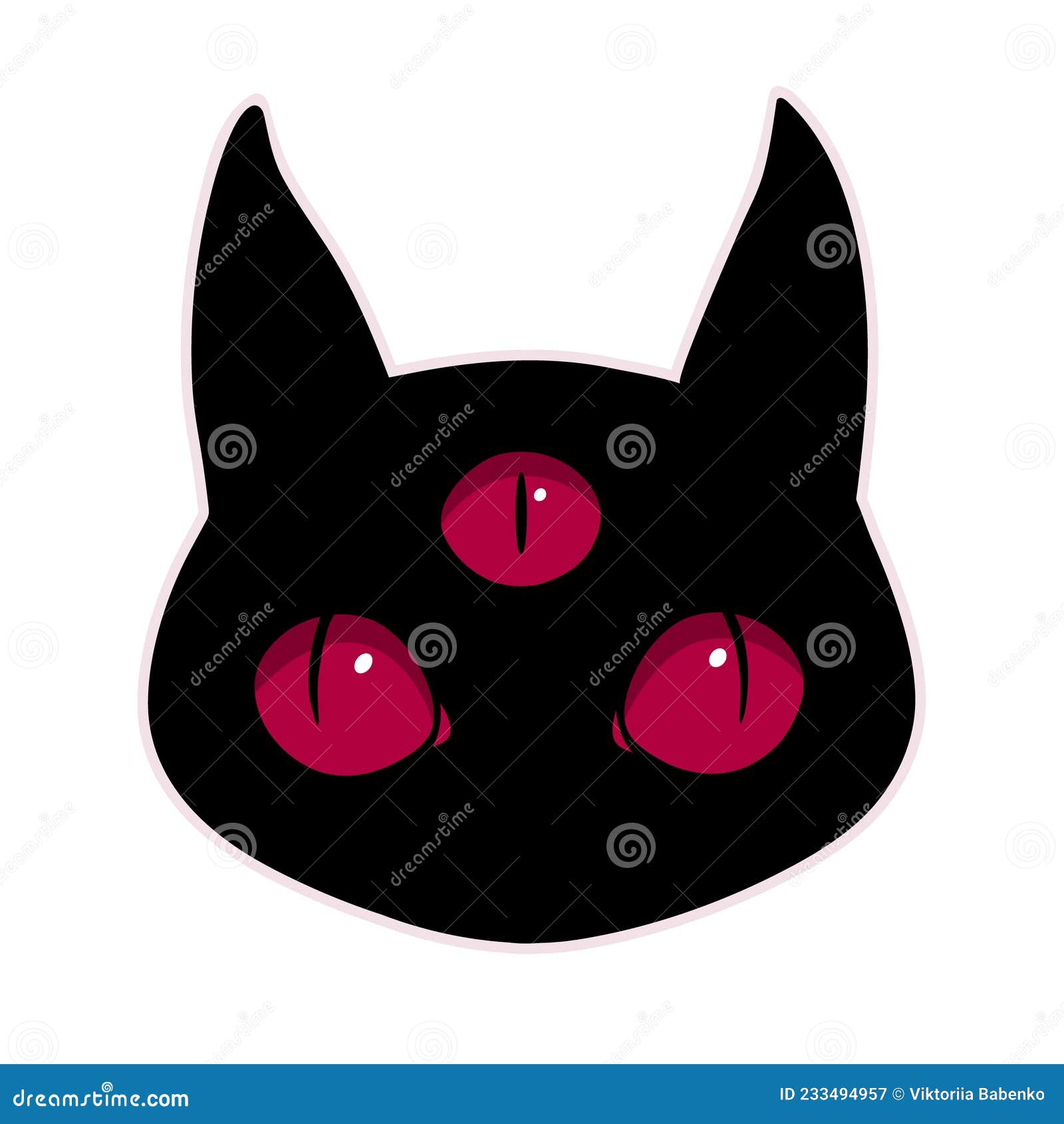 Creepy Monster Head with Red Eyes Stock Vector - Illustration of magic ... Creepy Monster Head with Red Eyes Stock Vector - Illustration of magic ...