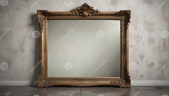 Shattered Reflections: Creepy Old Mirror - Generative AI Stock Image ...