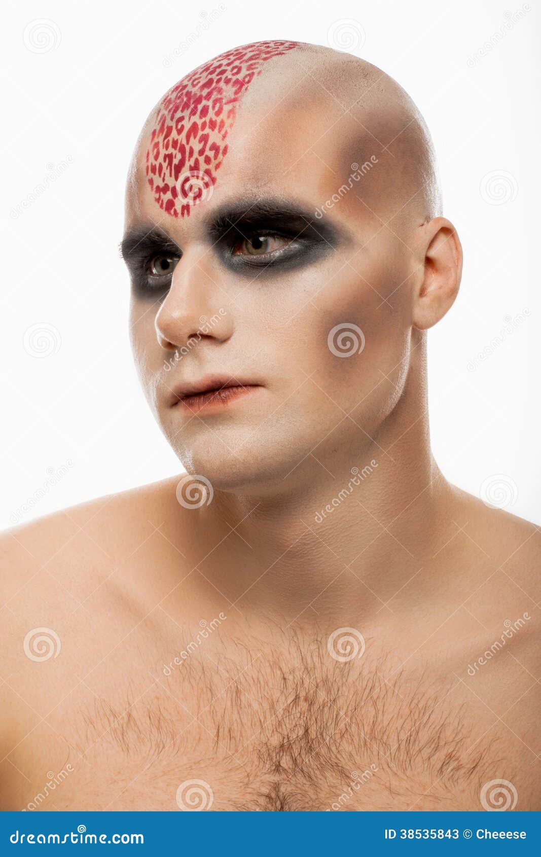A creepy portrait stock image. Image of bloody, bodypaint - 38535843