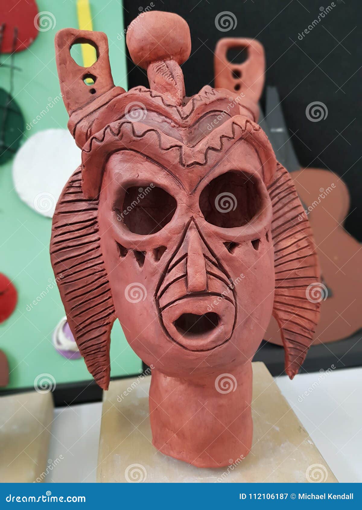 Creepy pottery face editorial photography. Image of scary - 112106187