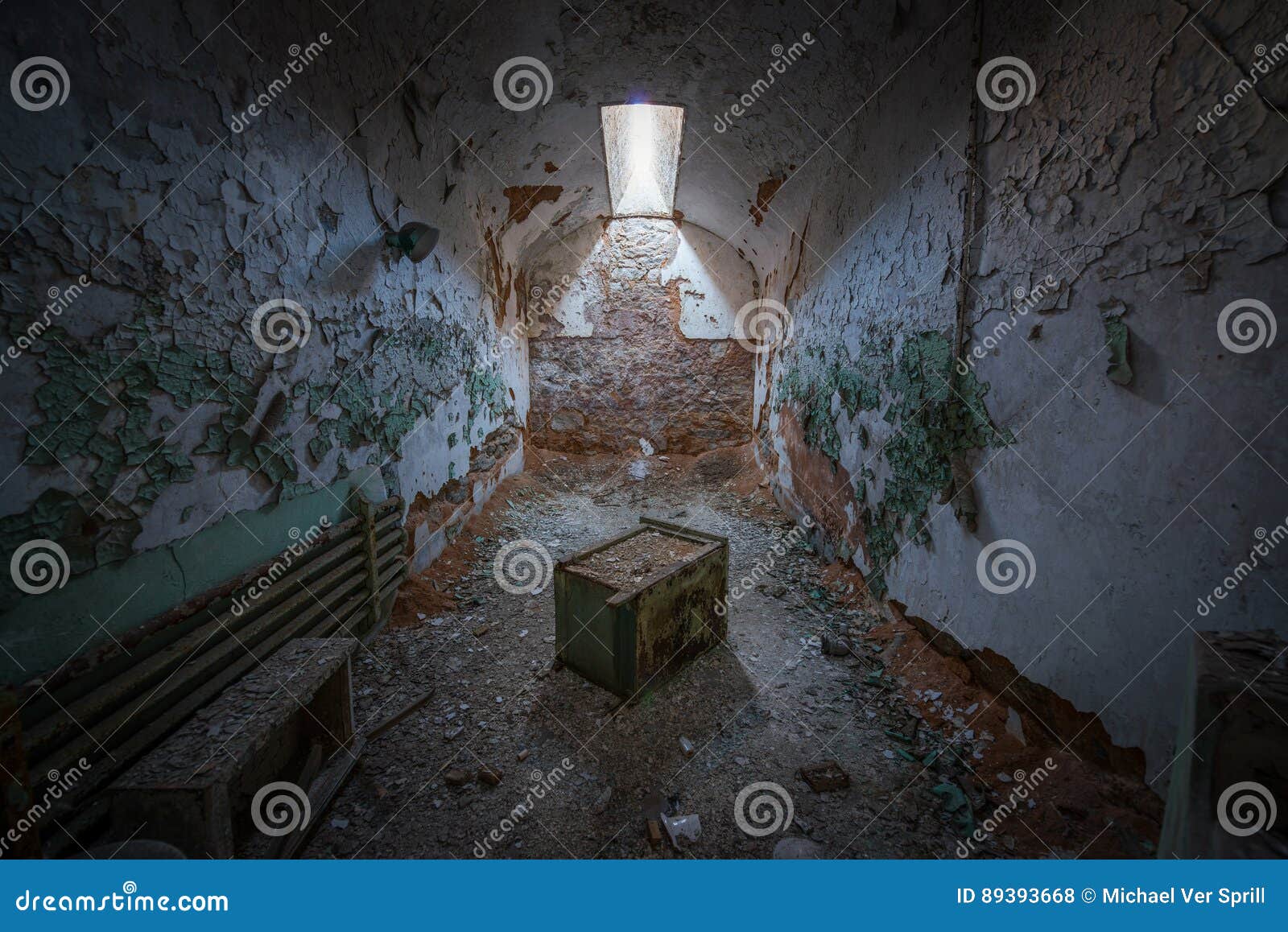 Creepy prison cell stock photo. Image of paint, pennsylvania - 89393668
