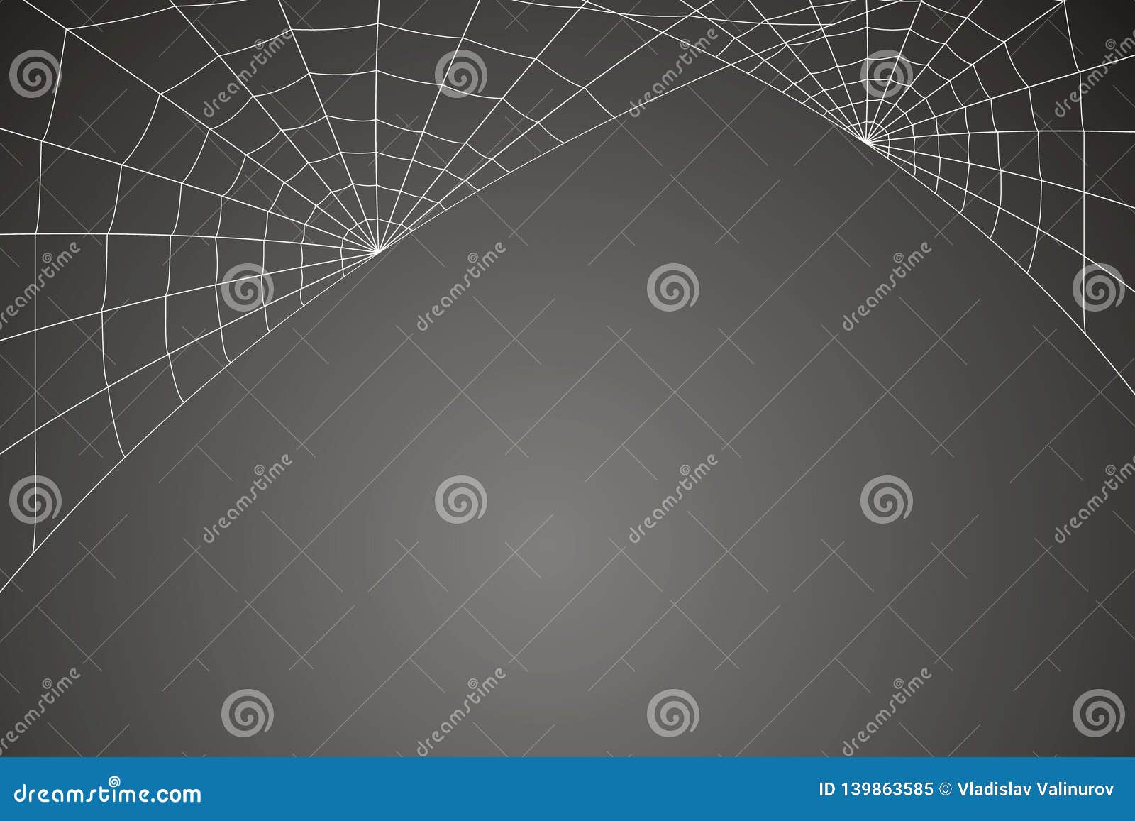Creepy Spider Web on a Gray Background Stock Illustration ...