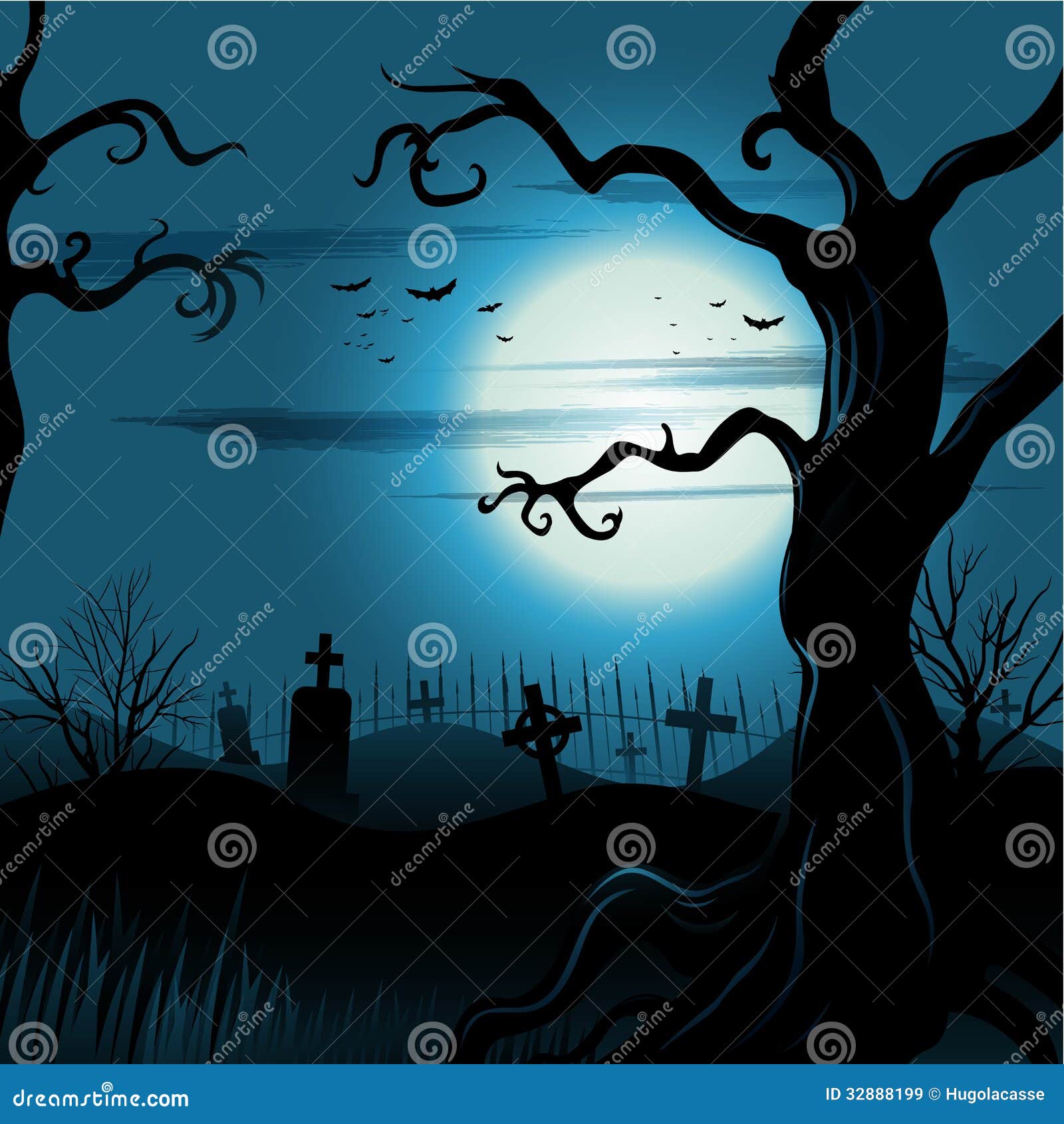 Halloween Background With Pumpkin, Haunted House And Spawn. Paper Cut ...