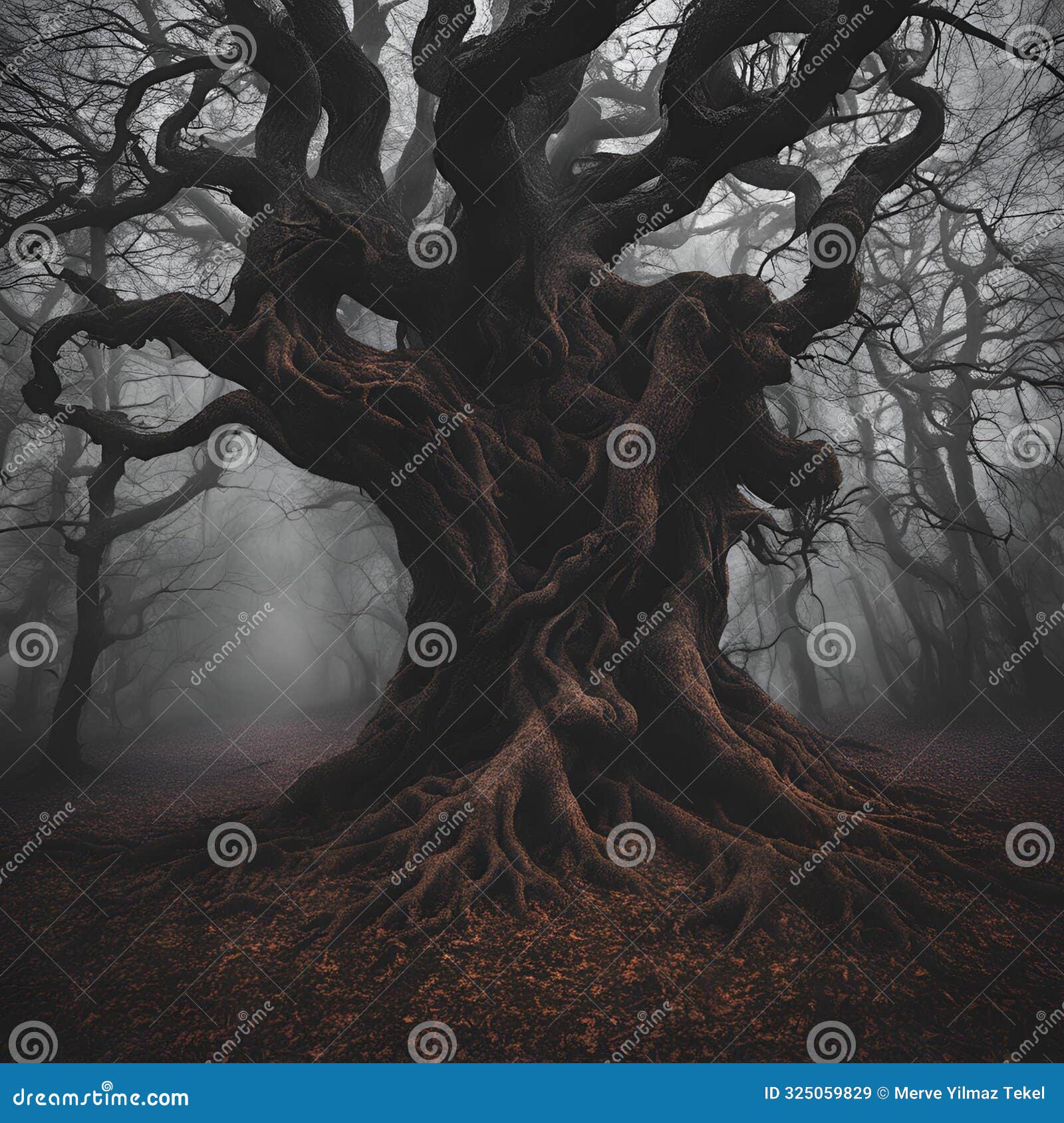 A creepy tree stock image. Image of dead, tree, light - 325059829