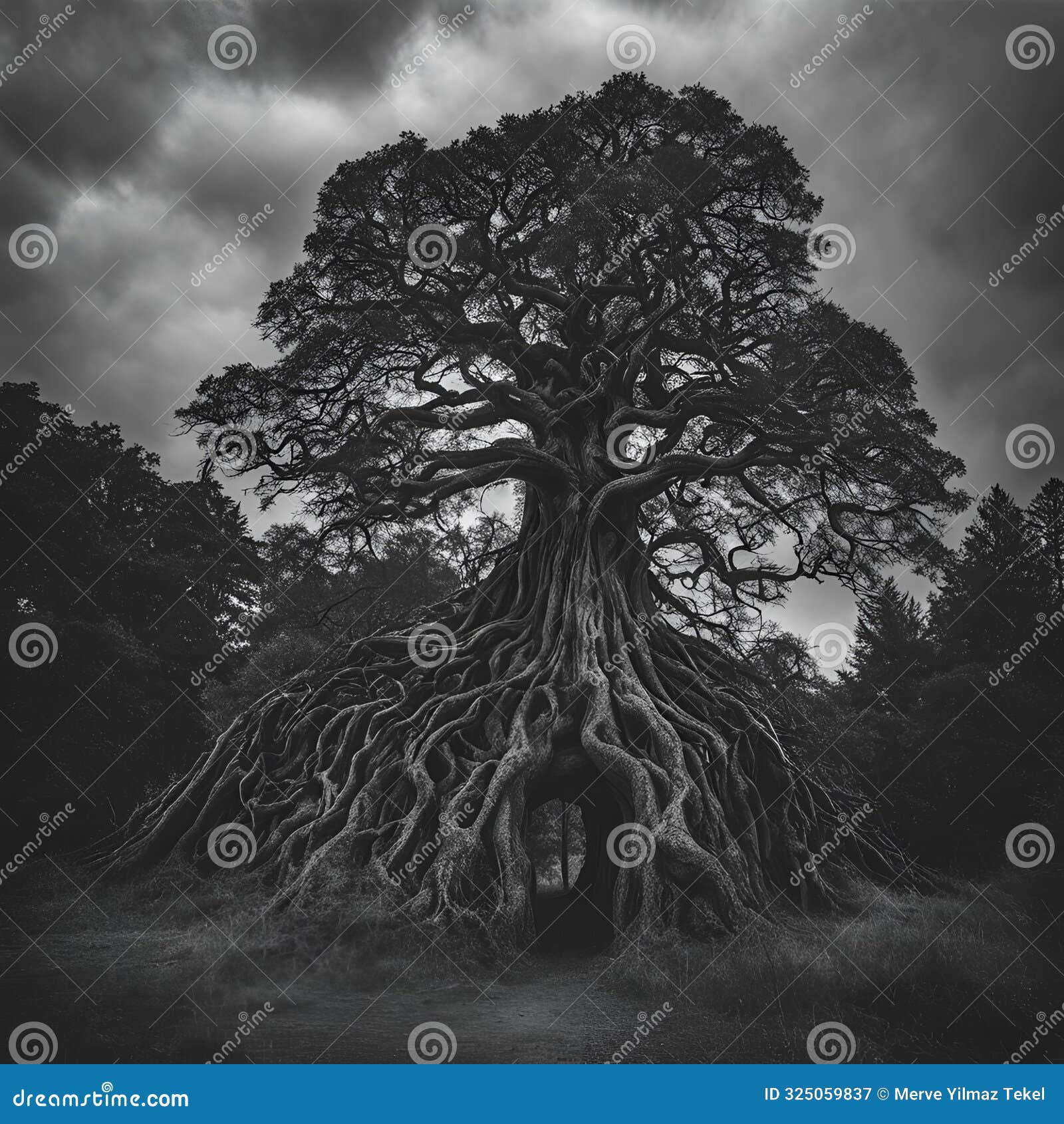 A creepy tree stock image. Image of dead, wood, forest - 325059837