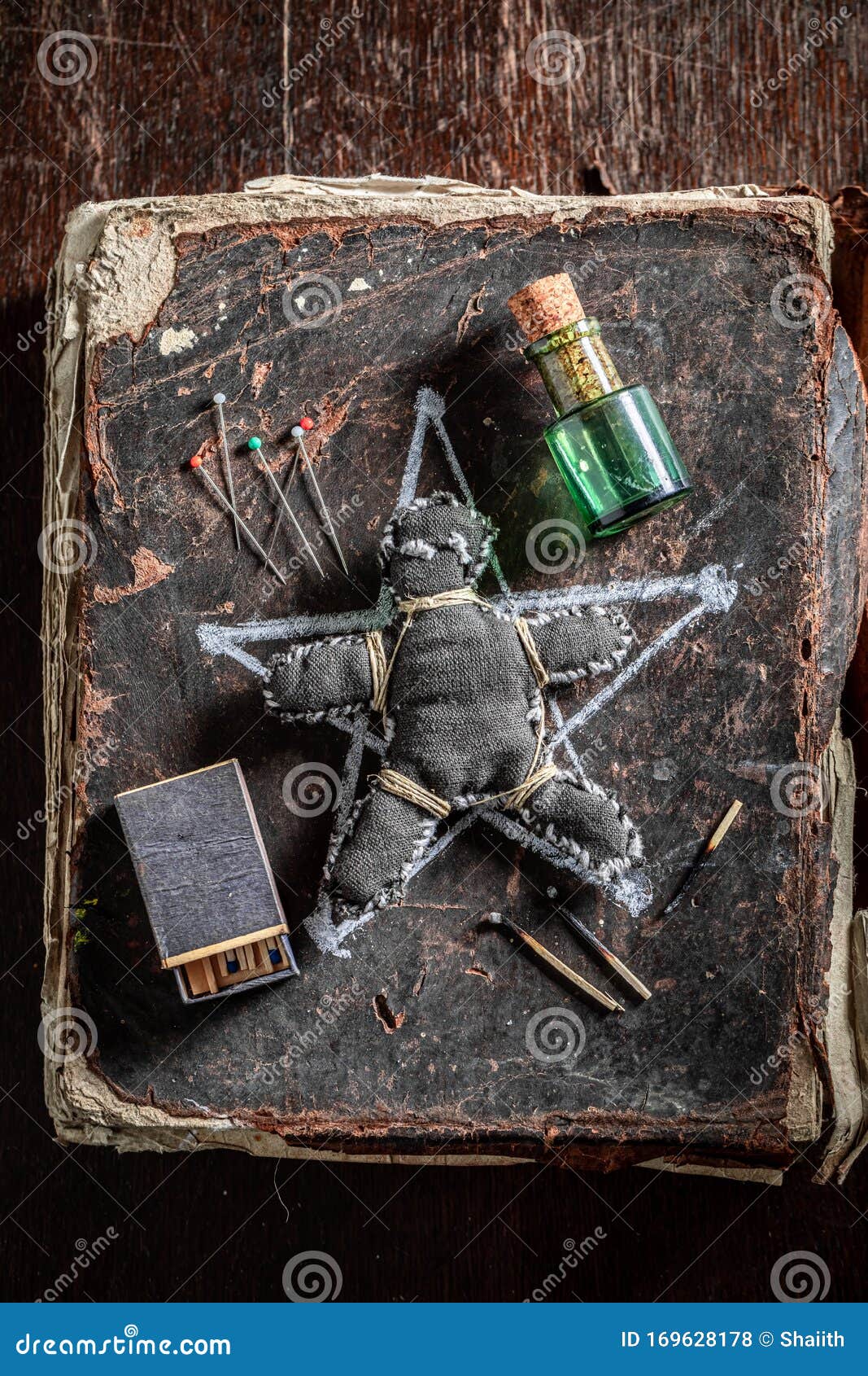 Creepy Voodoo Doll Burned with Fire As Harming Stock Photo - Image of ...