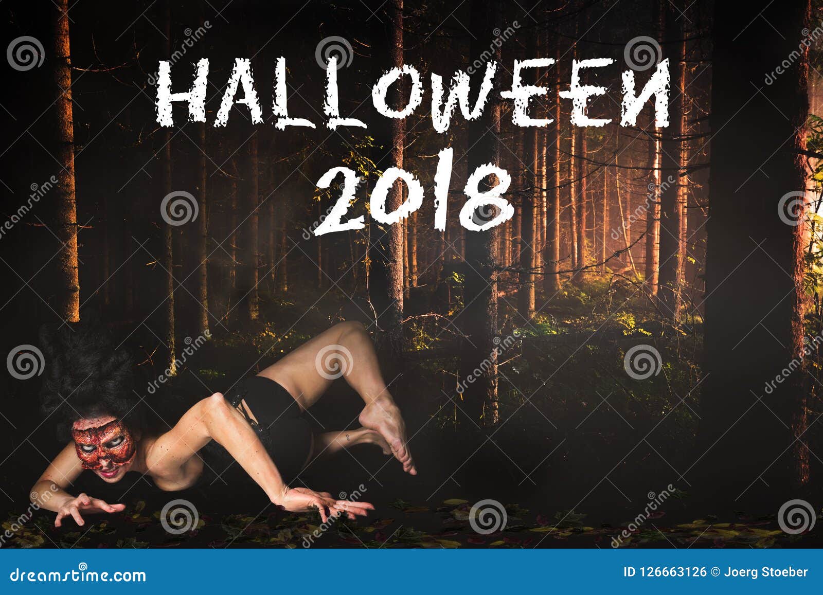 Creepy Woman Missing Face in the Forest and the Message `Halloween 2018 ...