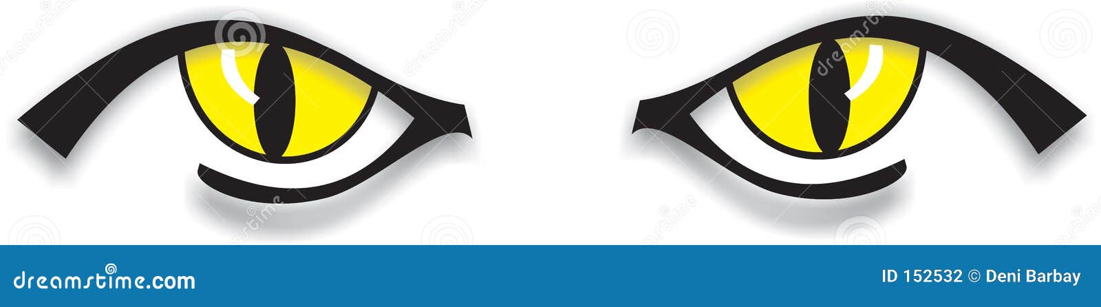 Creepy Yellow Eyes stock illustration. Illustration of clipart - 152532