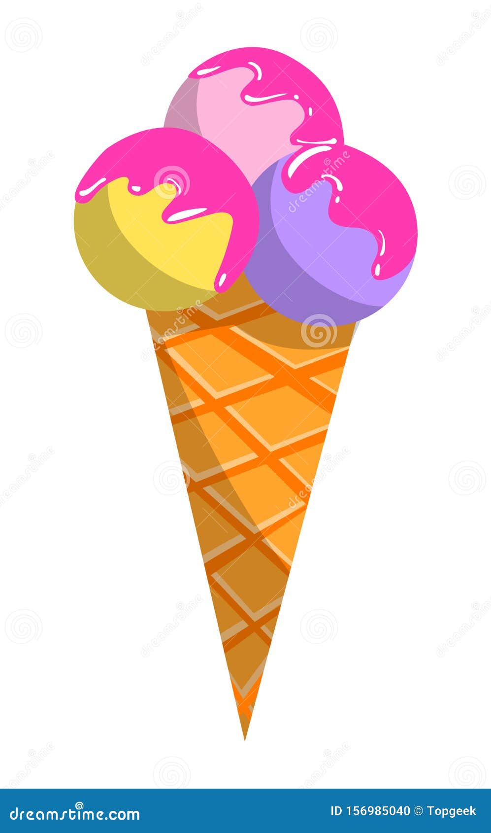 Crema Congelada En Vector Con Logo De Crema De Helado Ilustración del ...