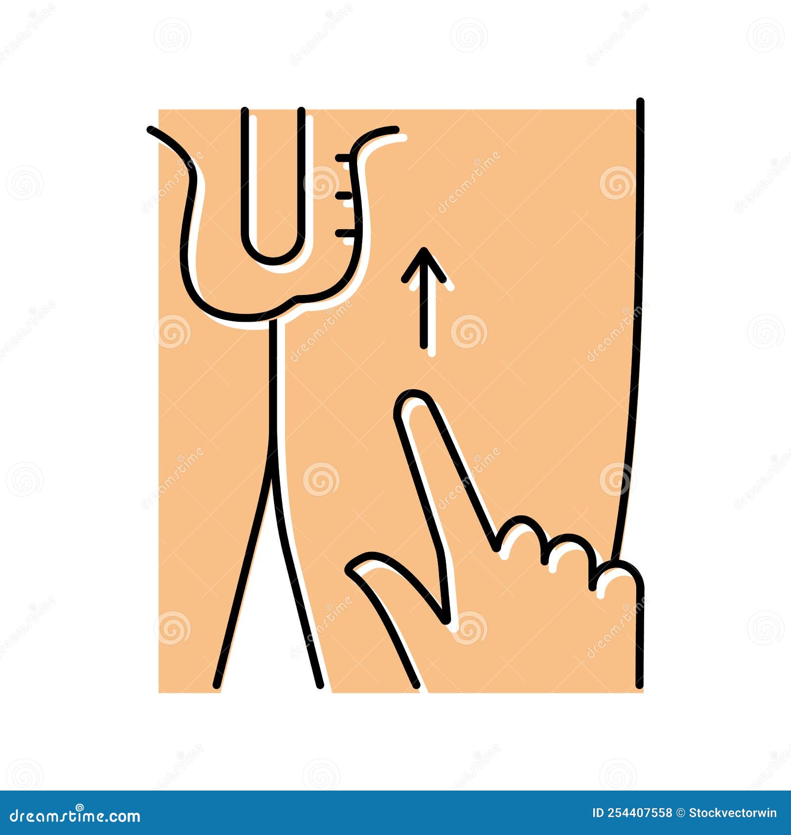 Cremasteric Reflex Color Icon Vector Illustration Stock Vector ...