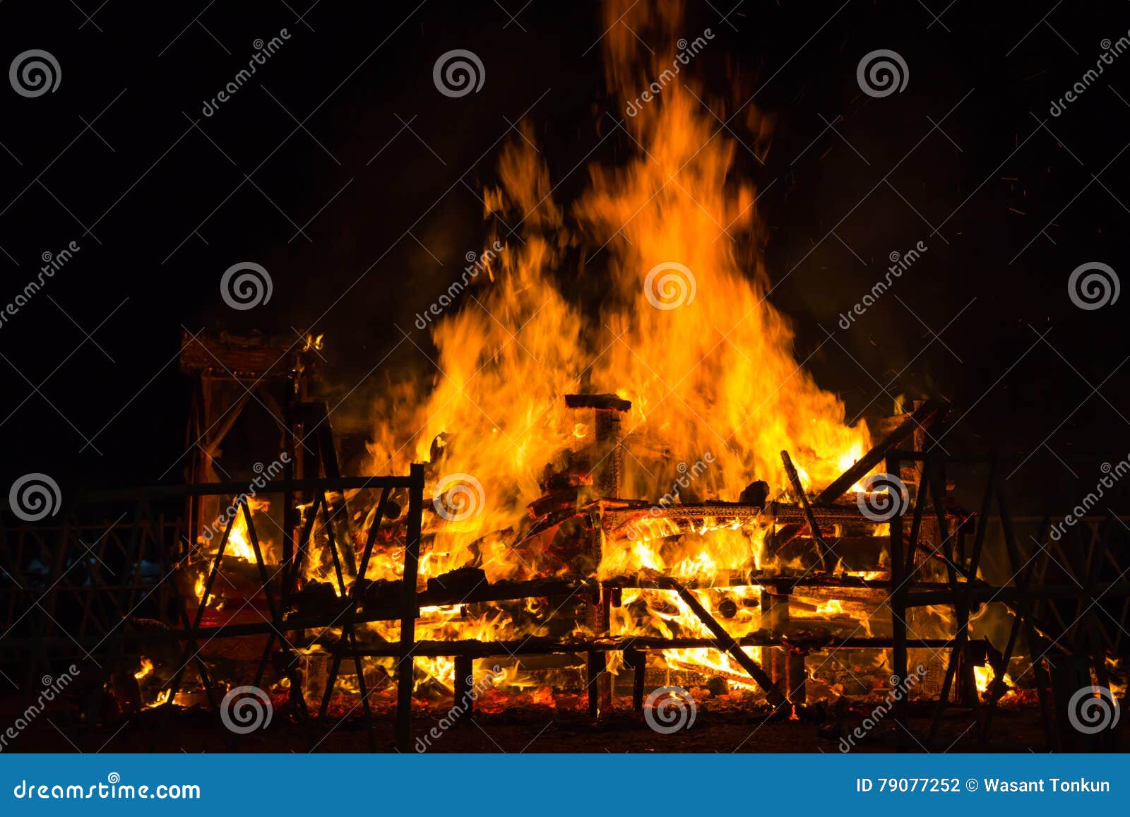 Cremation Ceremony with Outdoor Stock Photo - Image of thailand ...