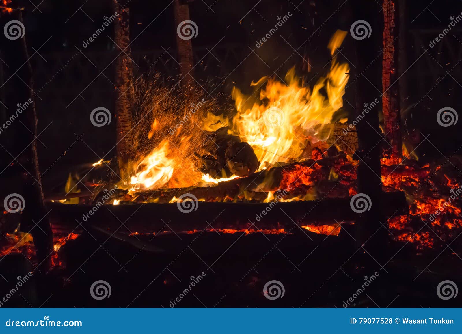 Cremation Ceremony with Outdoor Stock Photo - Image of corpse, elegance ...