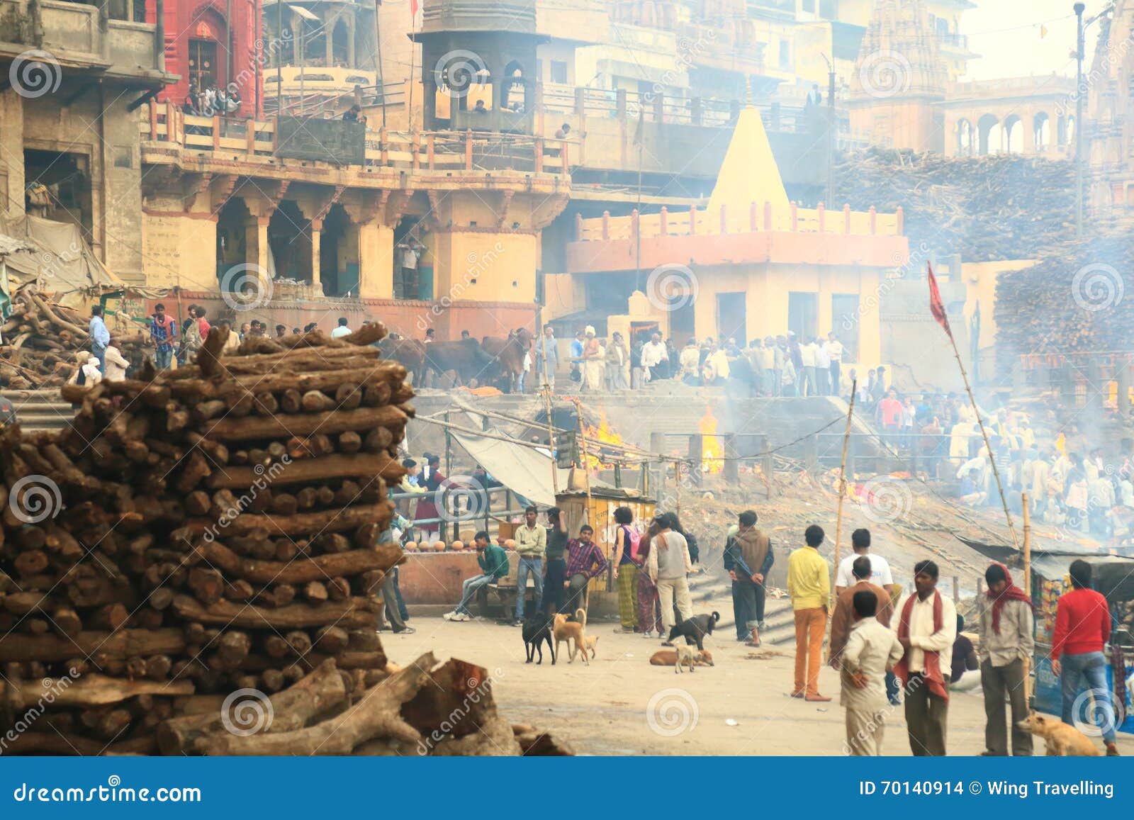 Cremation ghats editorial stock image. Image of ghat - 70140914