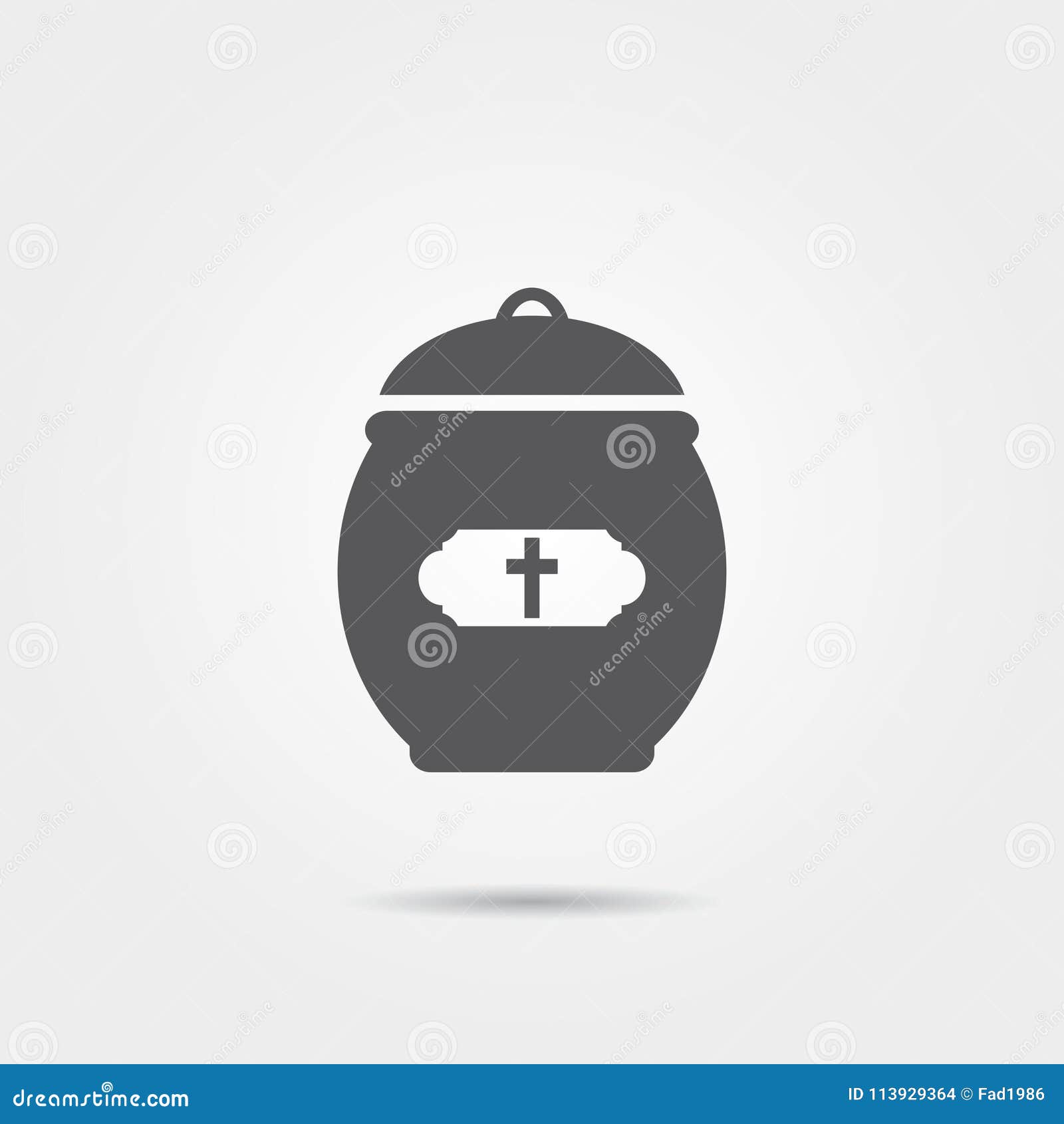 Cremation Urn Icon stock vector. Illustration of christianity - 113929364