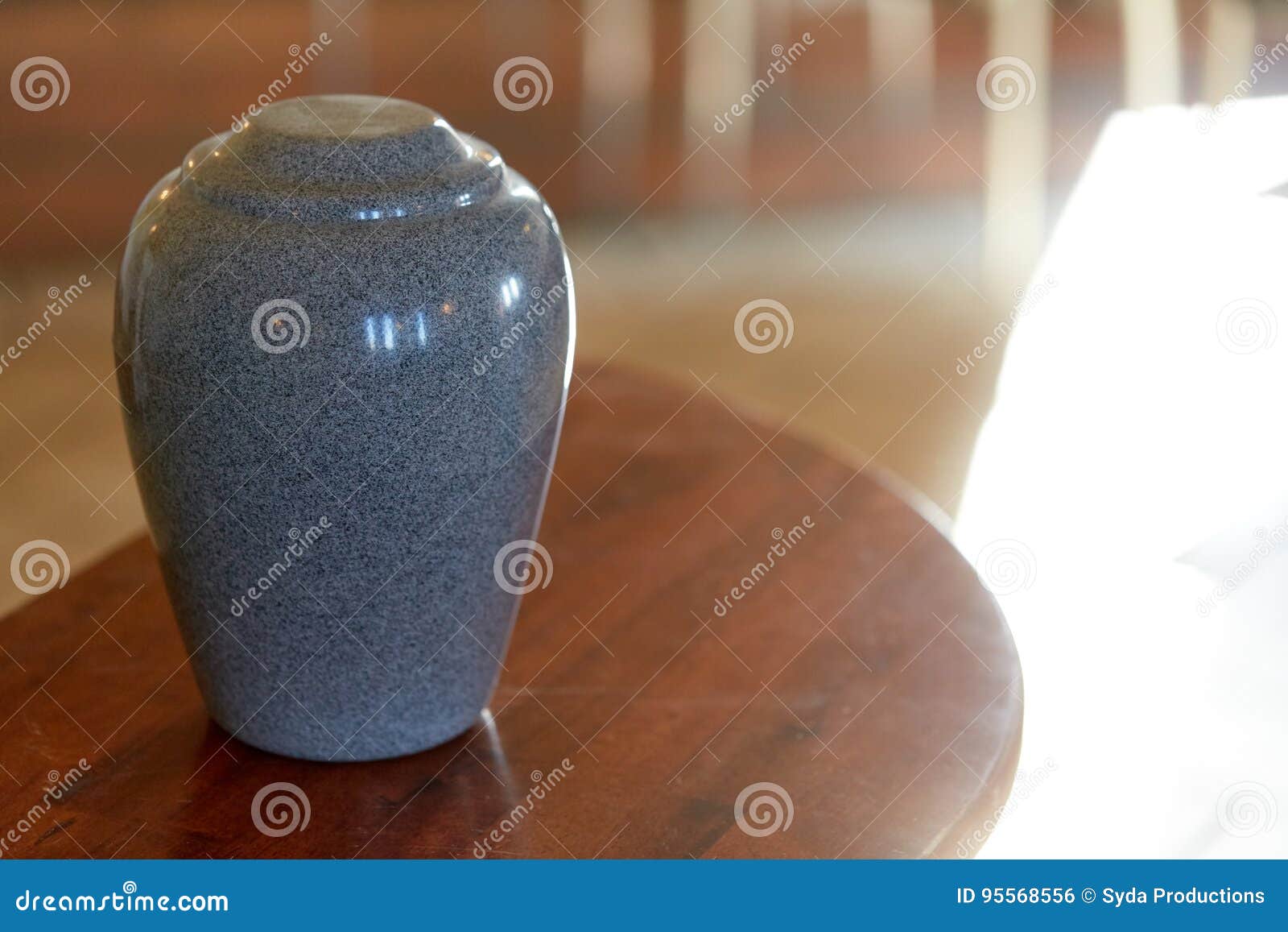 Cremation Urn on Table in Church Stock Photo - Image of funerary ...