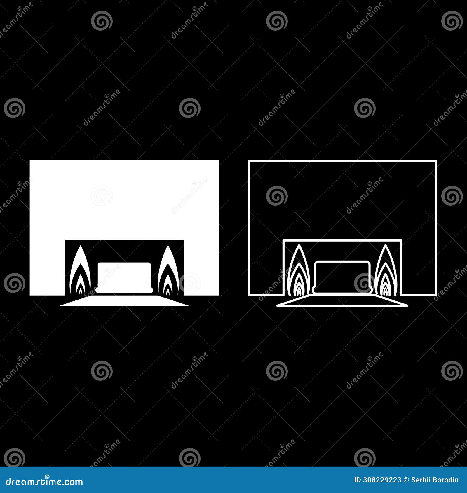 Crematorium Cremation Process of Cremation Crematory Equipment Set Icon ...