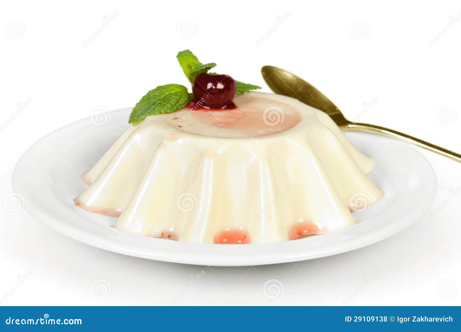 Creme Caramel Dessert stock photo. Image of french, mint - 29109138