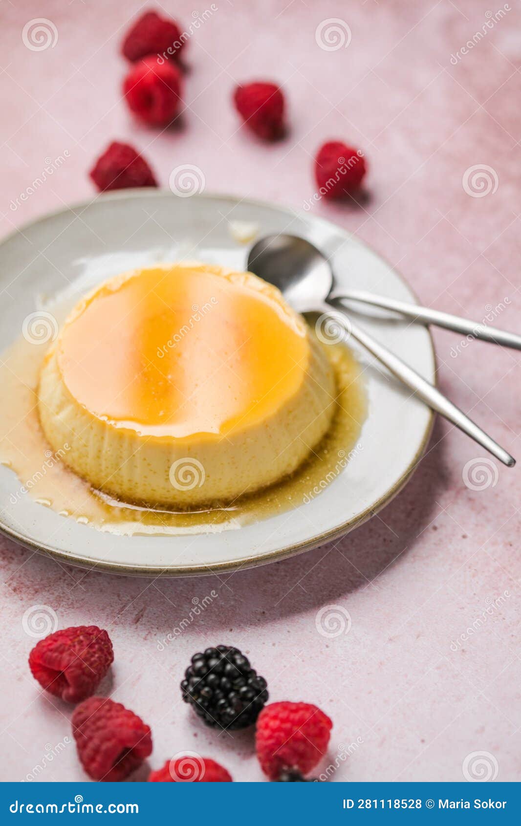 Creme Caramel, Flan, or Caramel Pudding is a Custard Dessert Stock ...