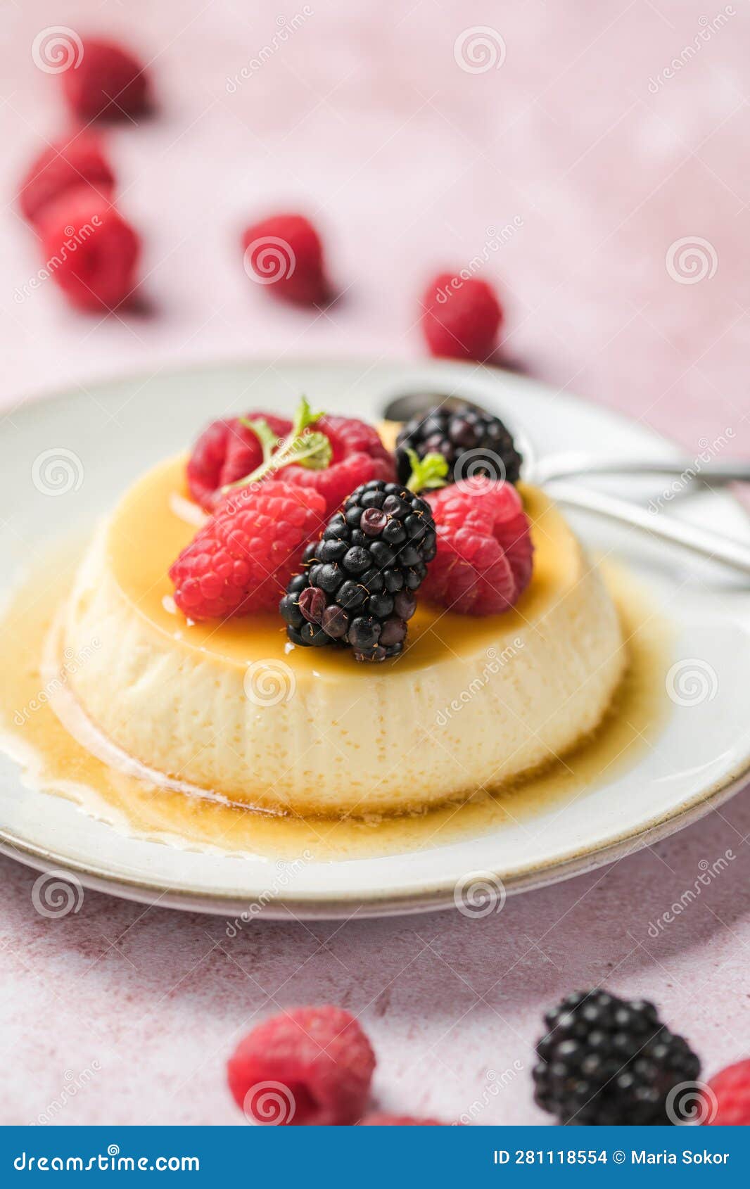 Creme Caramel, Flan, or Caramel Pudding is a Custard Dessert Stock ...